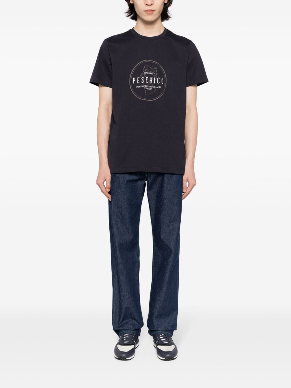 PESERICO logo-print cotton t-shirt