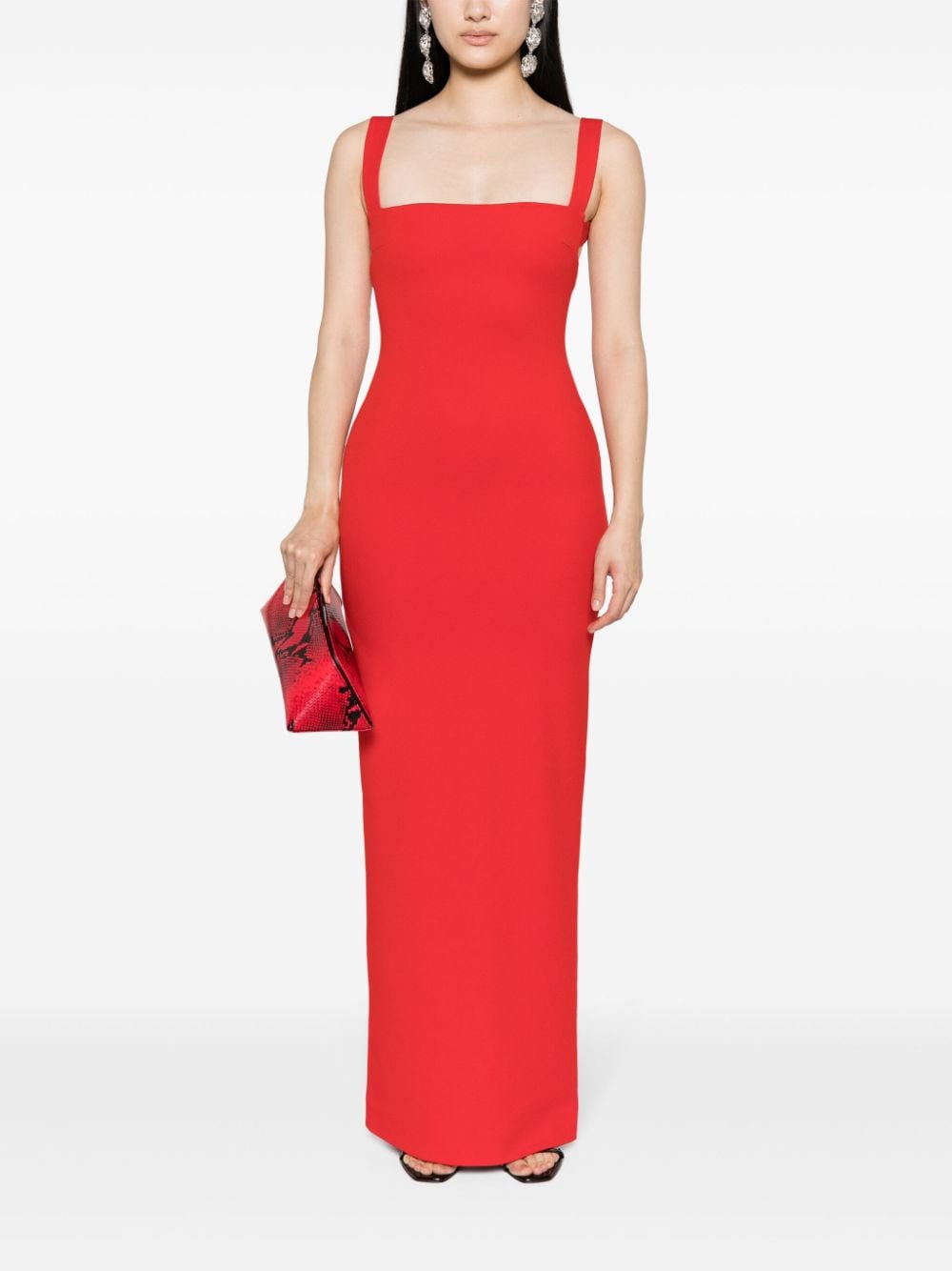 SOLACE LONDON Joni Square-Neck Maxi Dress