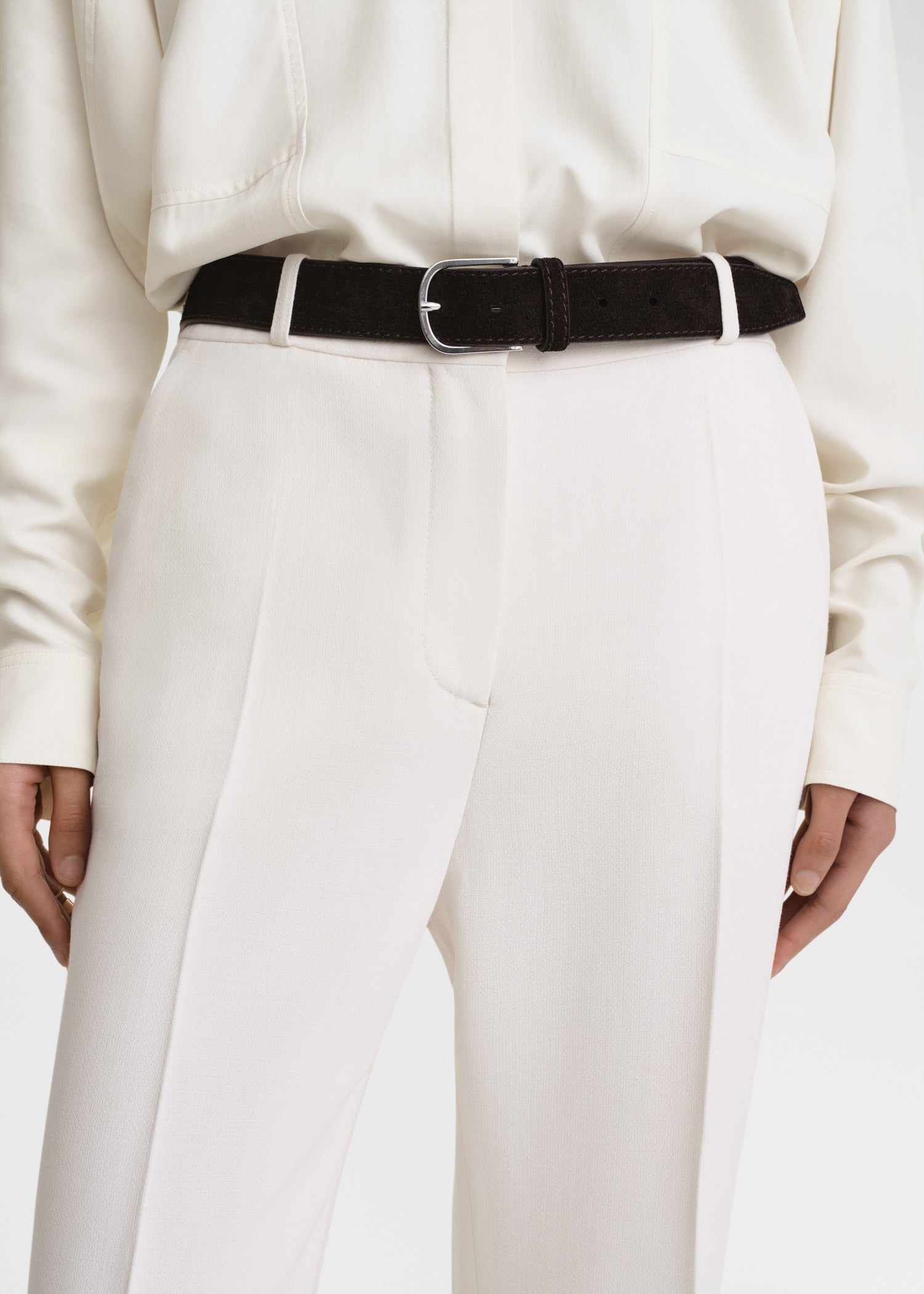 Toteme Wide Trouser Belt - Espresso | Editorialist display picture 1