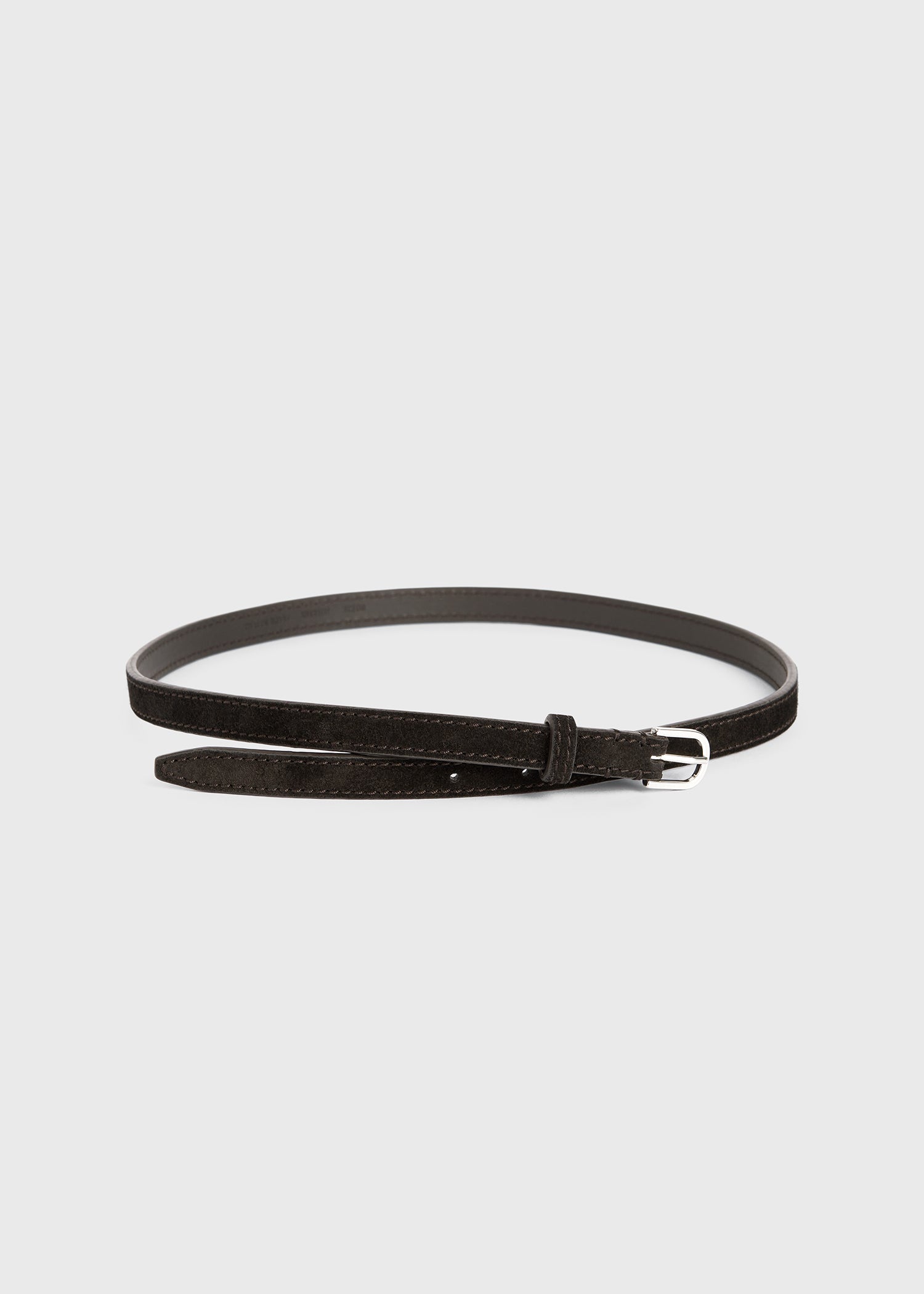 NWT Toteme Thin Suede Belt - Espresso Brown Toteme Suede Belt | Wardrobe Icons main image 4