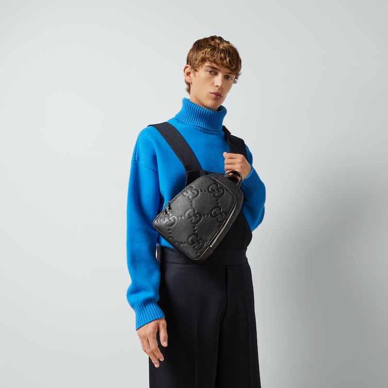Gucci Jumbo Gg Mini Crossbody Bag - Black | Editorialist