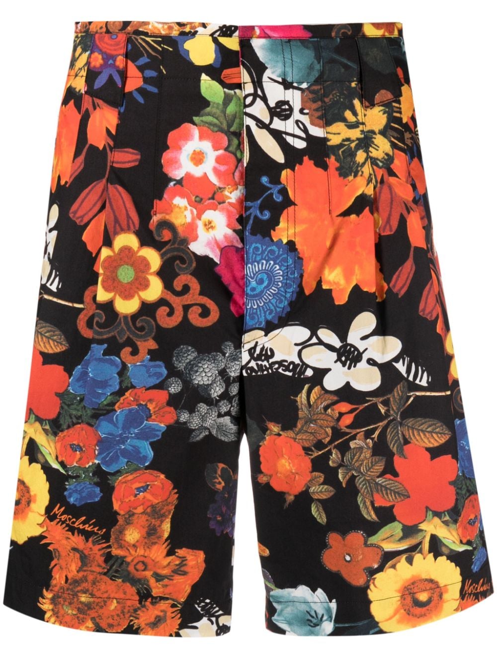 MOSCHINO Moschino Floral-Print Pleated Shorts