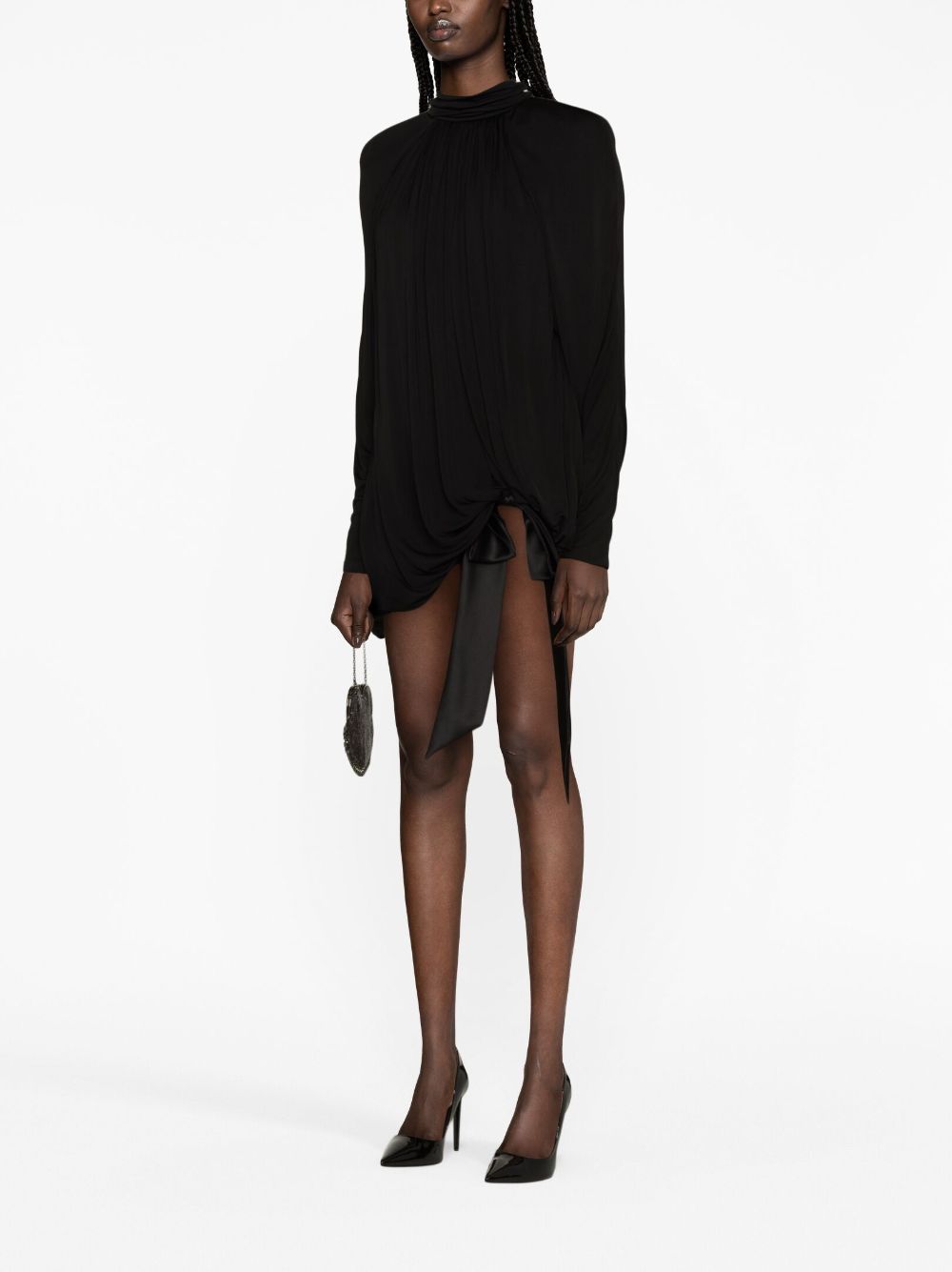 SAINT LAURENT Saint Laurent High-Neck Mini Dress