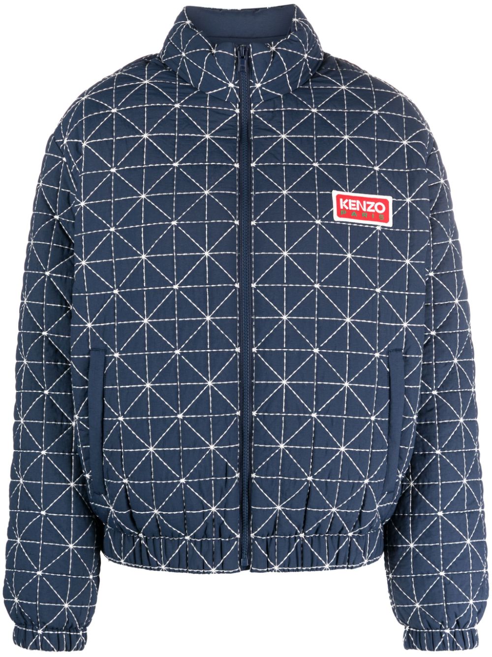 Kenzo Sashiko Stitch Puffer Jacket In Blue - 59% Off | Editorialist