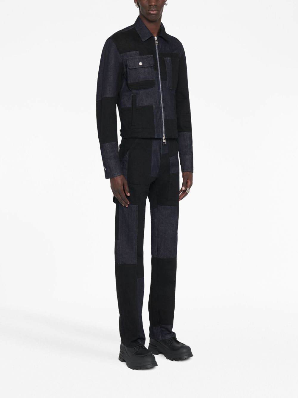 ALEXANDER MCQUEEN Alexander McQueen Patchwork Straight-Leg Jeans