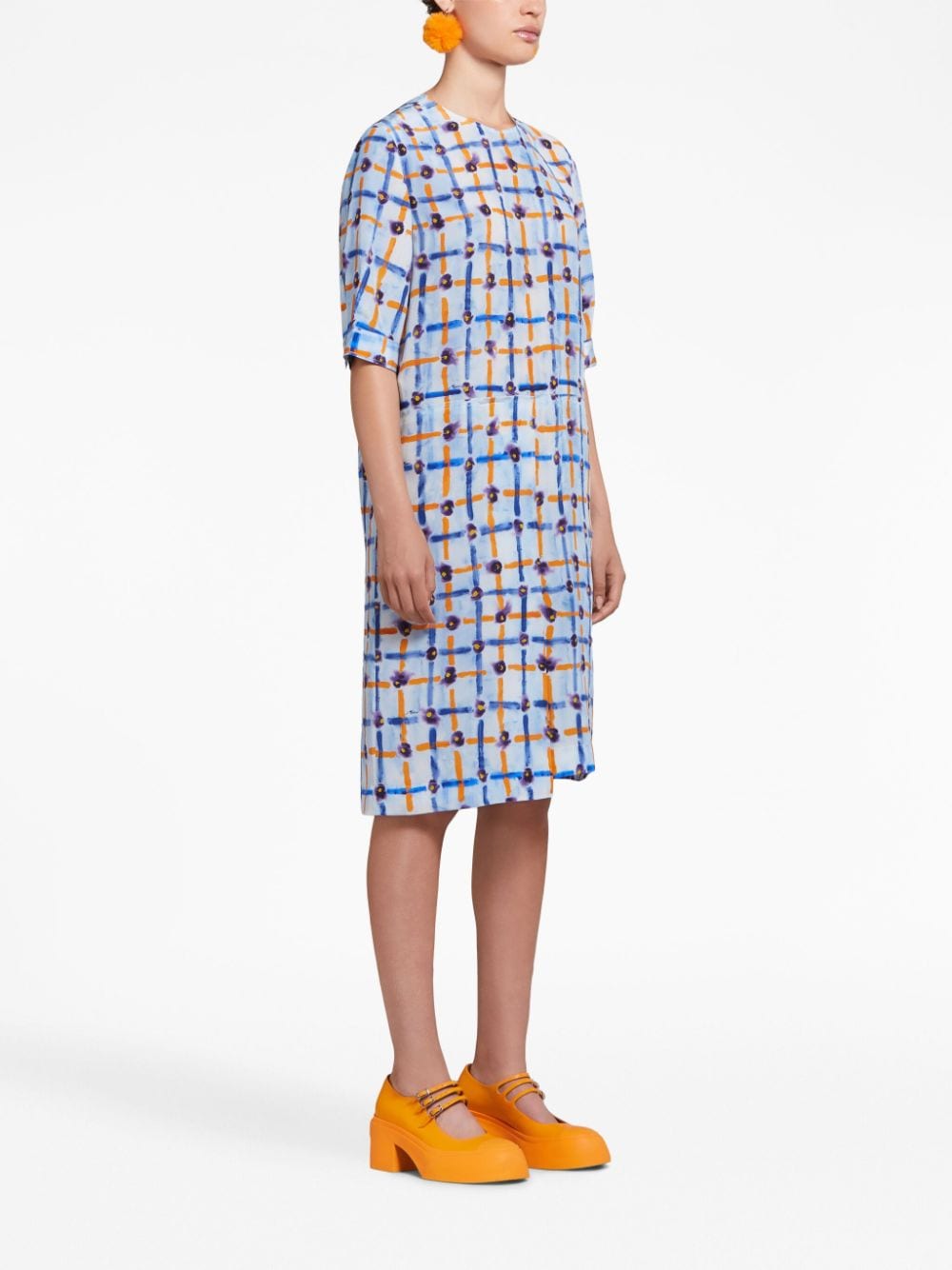 MARNI Marni Floral-Print Asymmetric Midi Dress