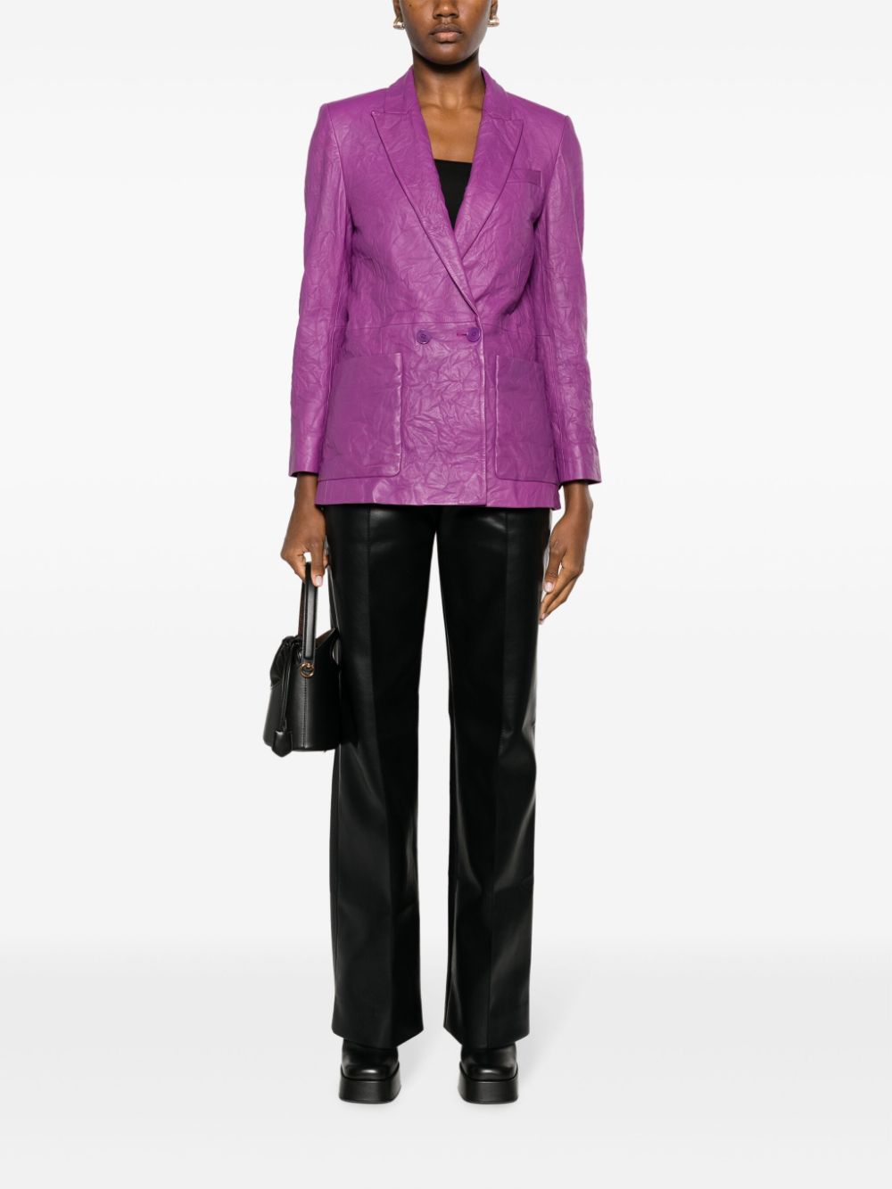 ZADIG&VOLTAIRE Crinkled Leather Blazer
