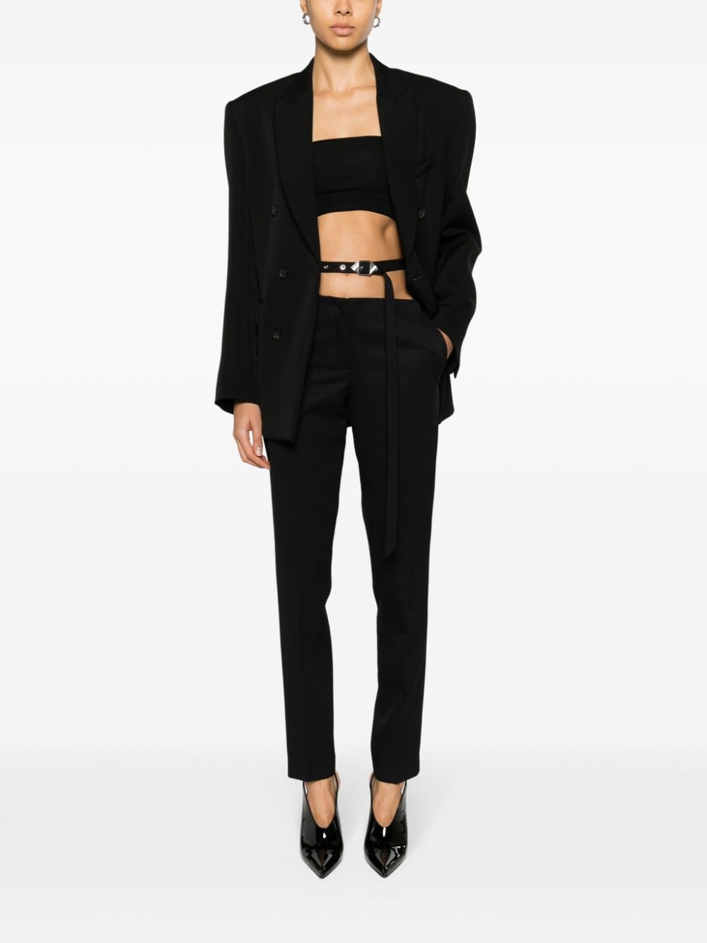 ATTICO The Attico Waist-Strap Wool Trousers