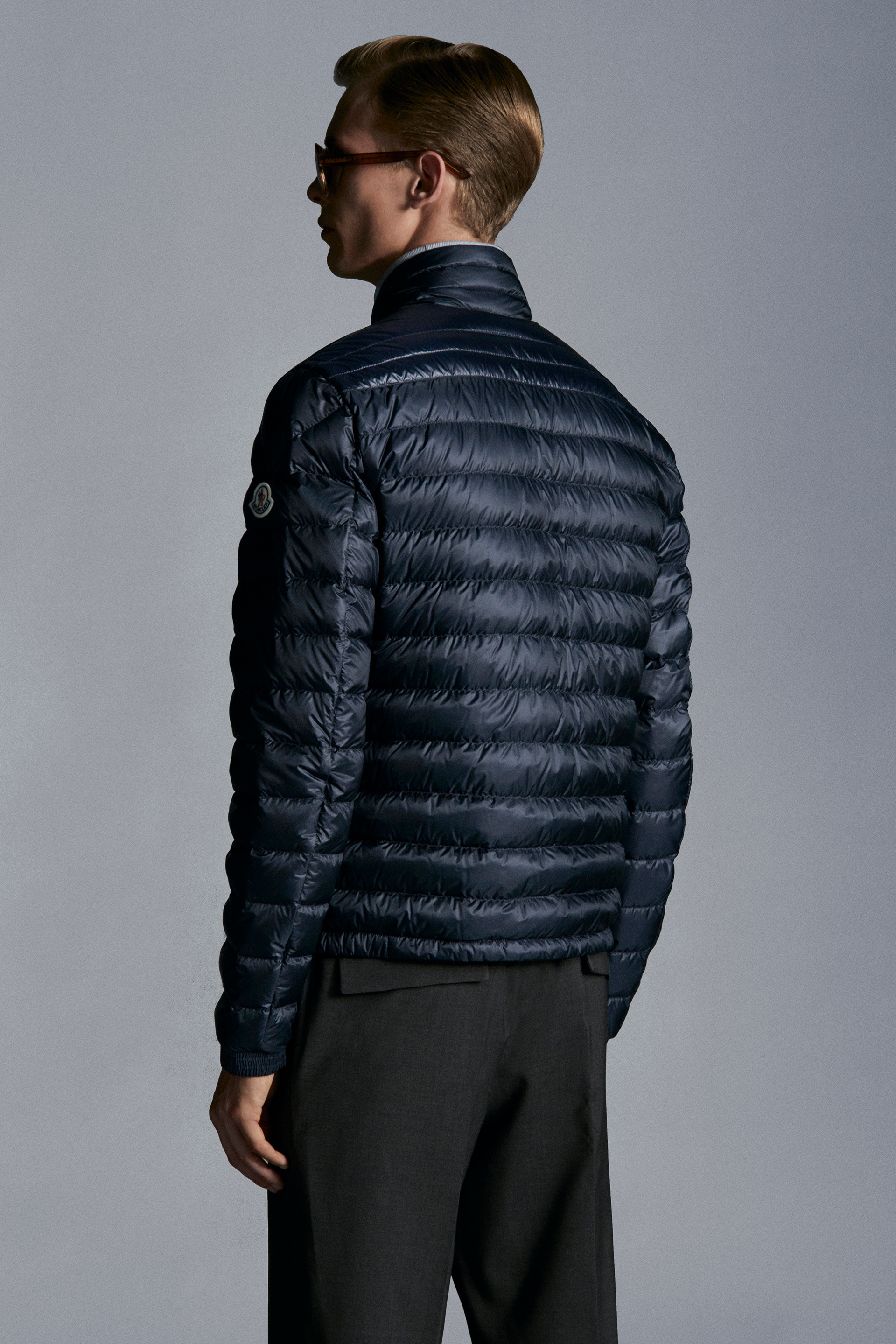 Moncler Daniel Short Down Jacket Blue Editorialist