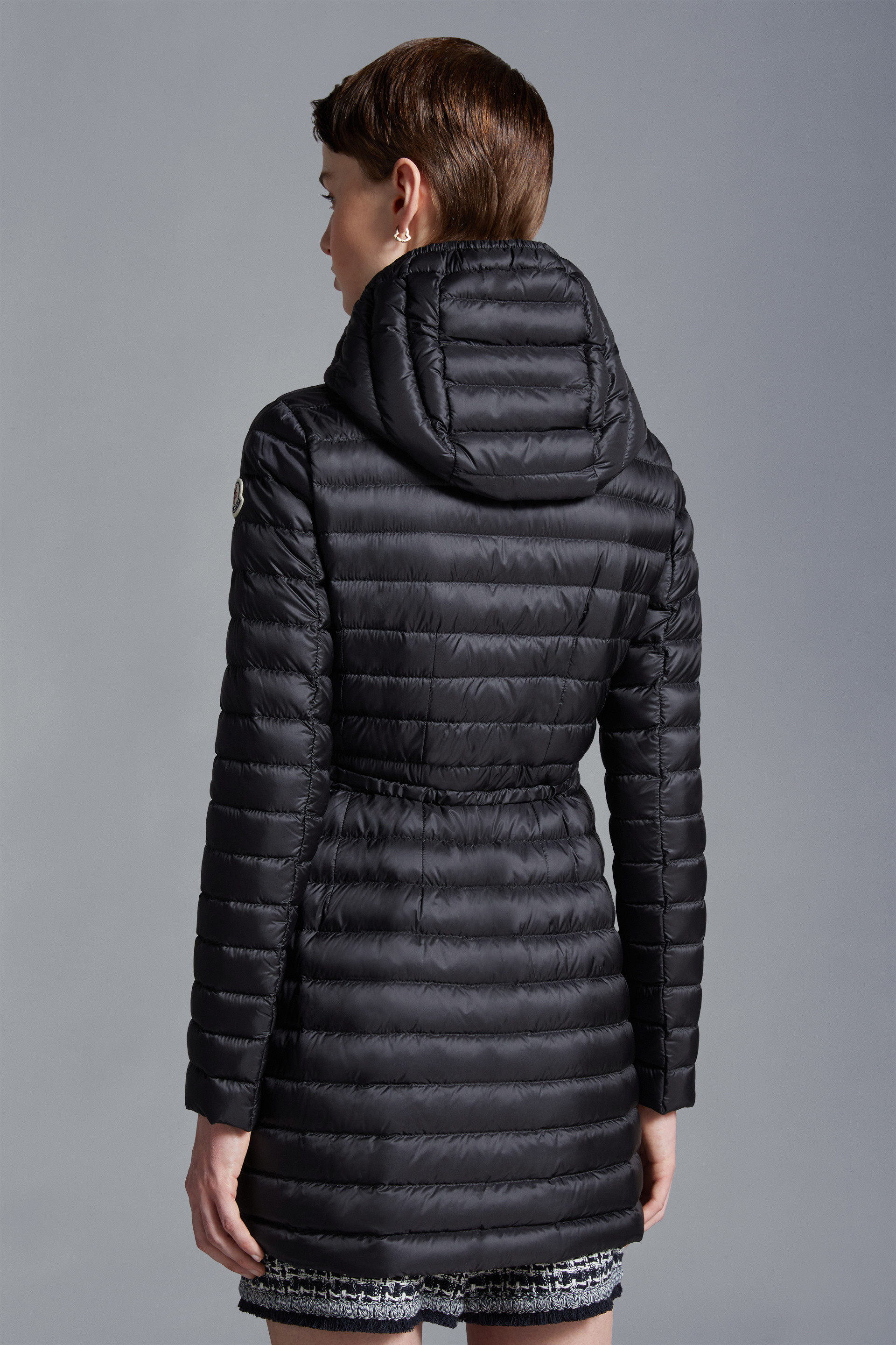 Moncler Barbel Long Down Jacket - Black | Editorialist