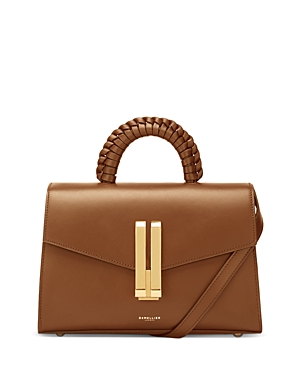Demellier Midi Montreal Leather Crossbody - Olive/Gold | Editorialist