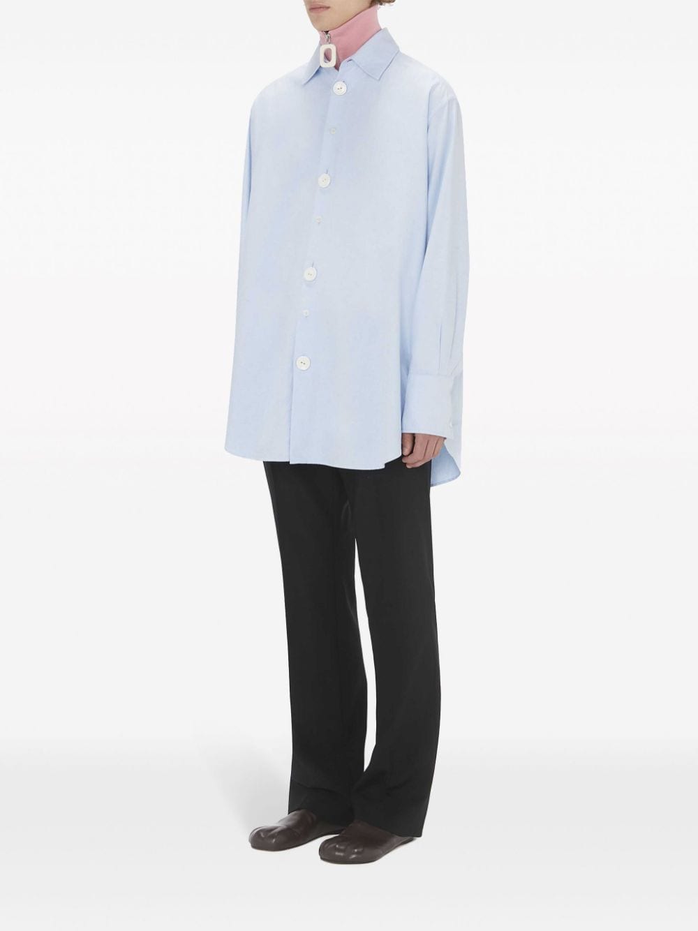 JW ANDERSON anchor-embroidered cotton shirt