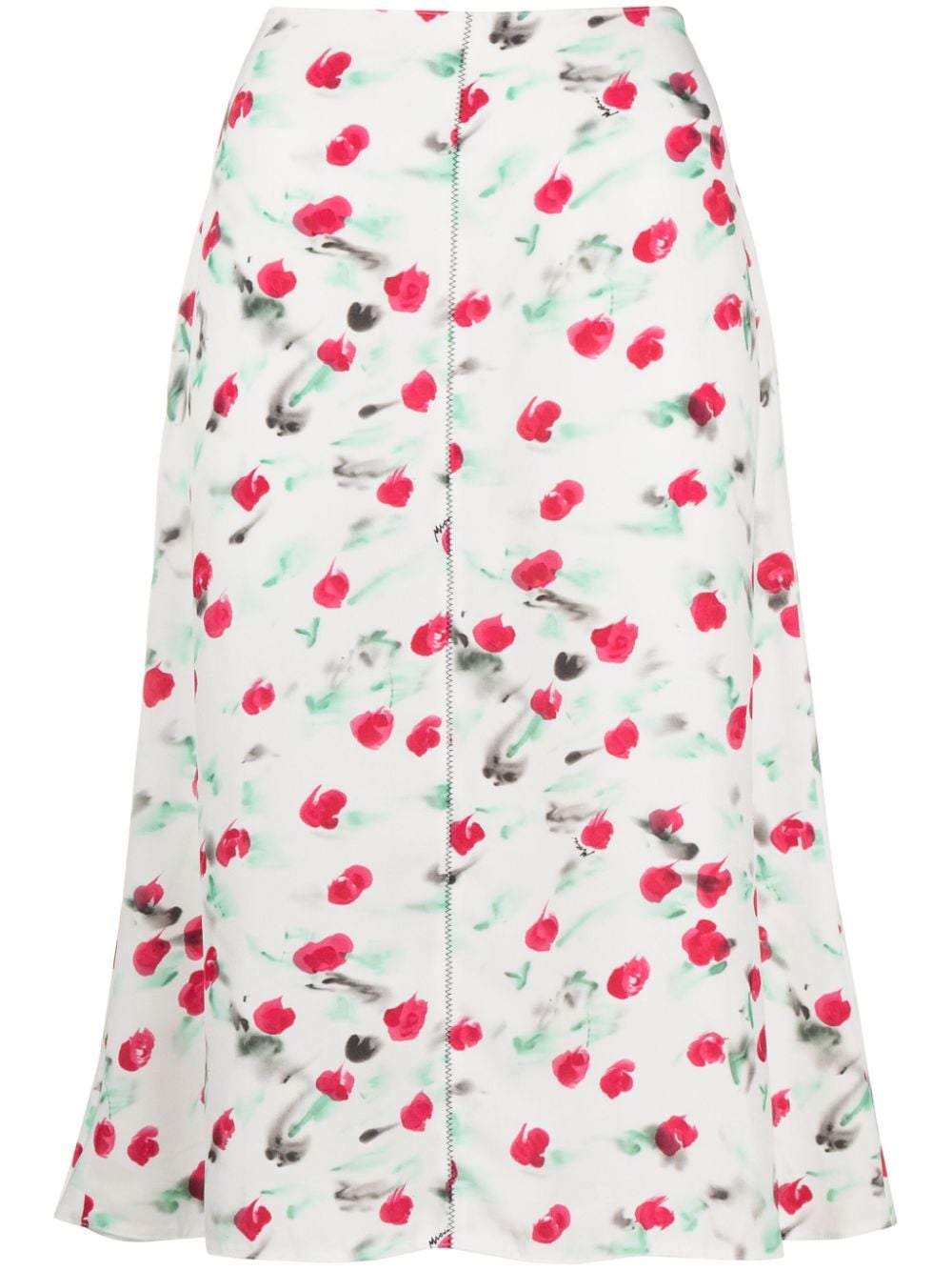MARNI Marni Floral-Print Midi Skirt