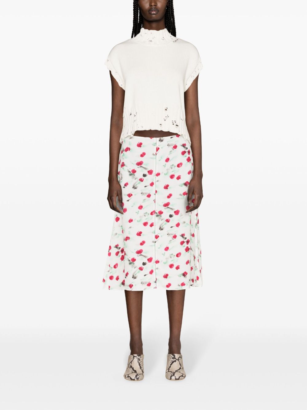 MARNI Marni Floral-Print Midi Skirt