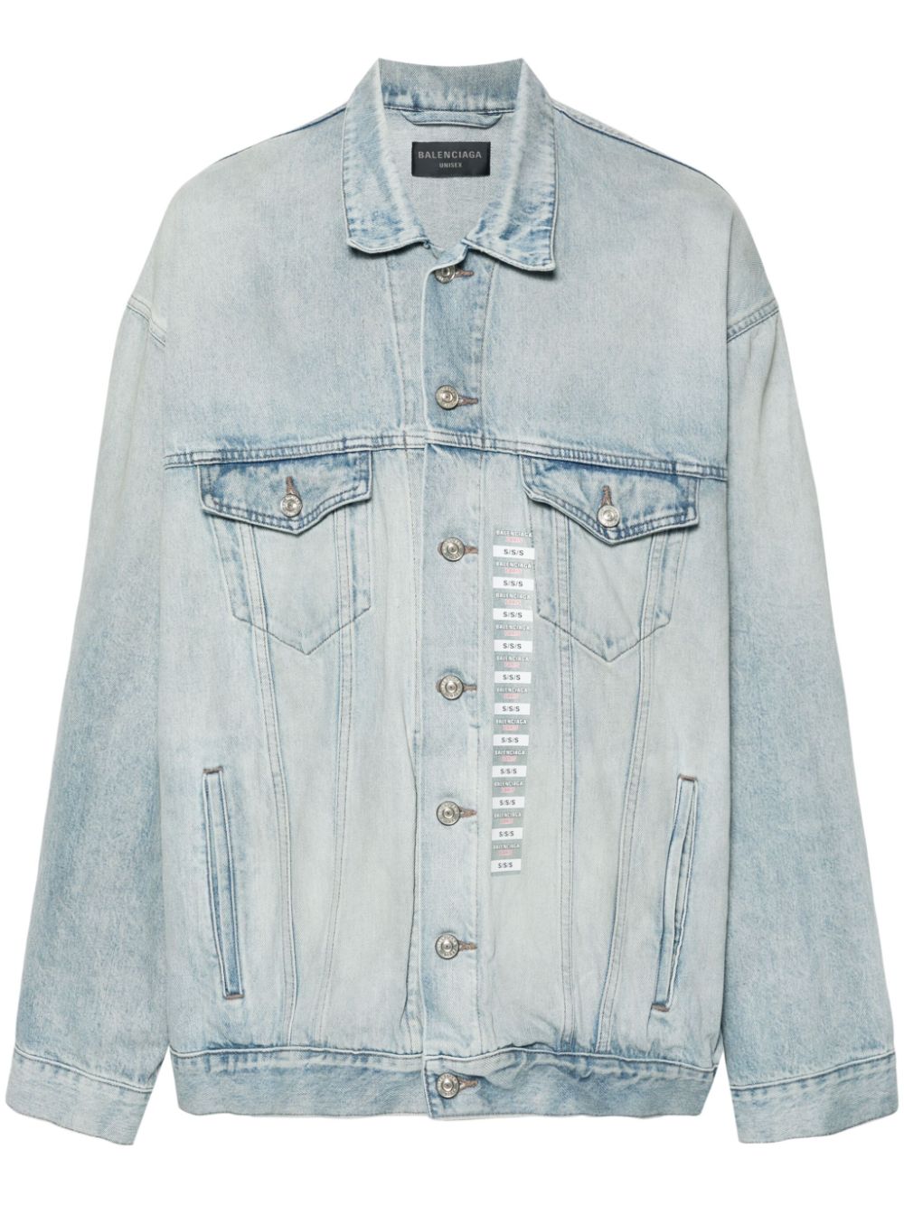 BALENCIAGA Logo-Patch Denim Jacket