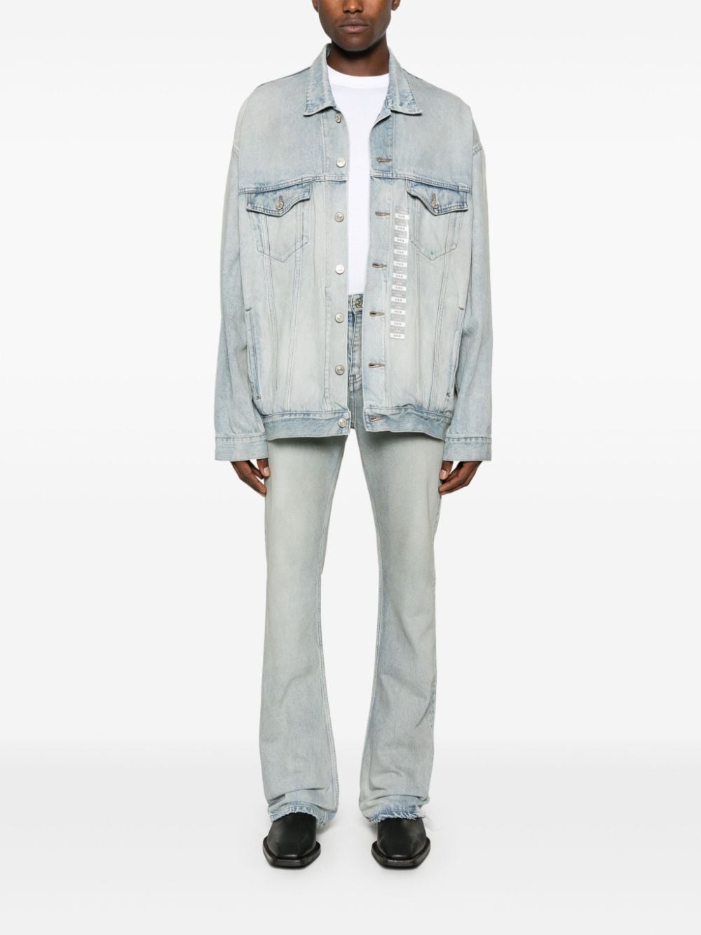 BALENCIAGA Logo-Patch Denim Jacket