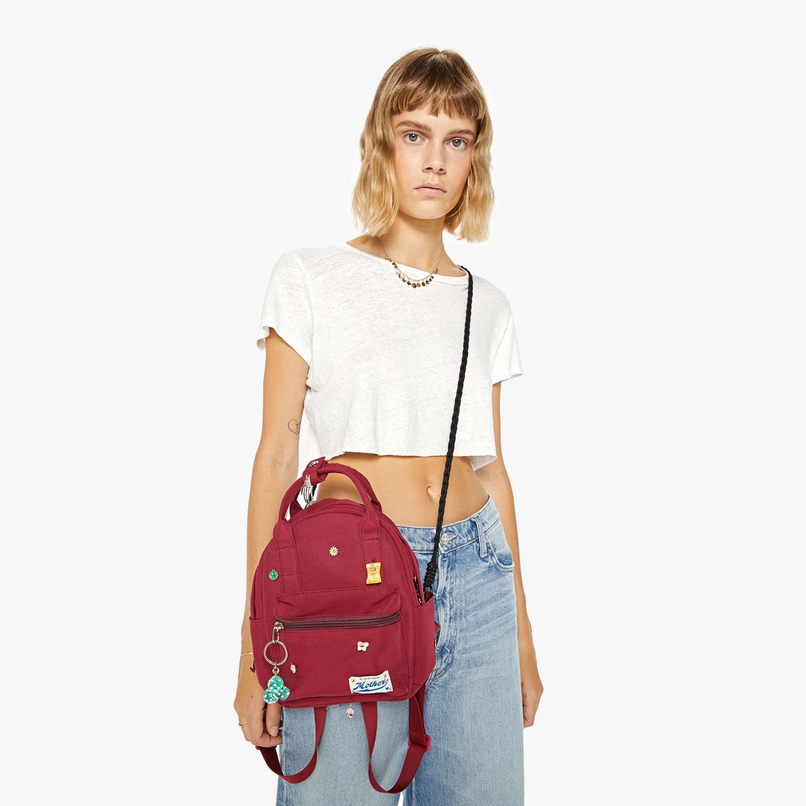 MOTHER Lucky Charms Mini Backpack in Maroon BÉIS  main image 2