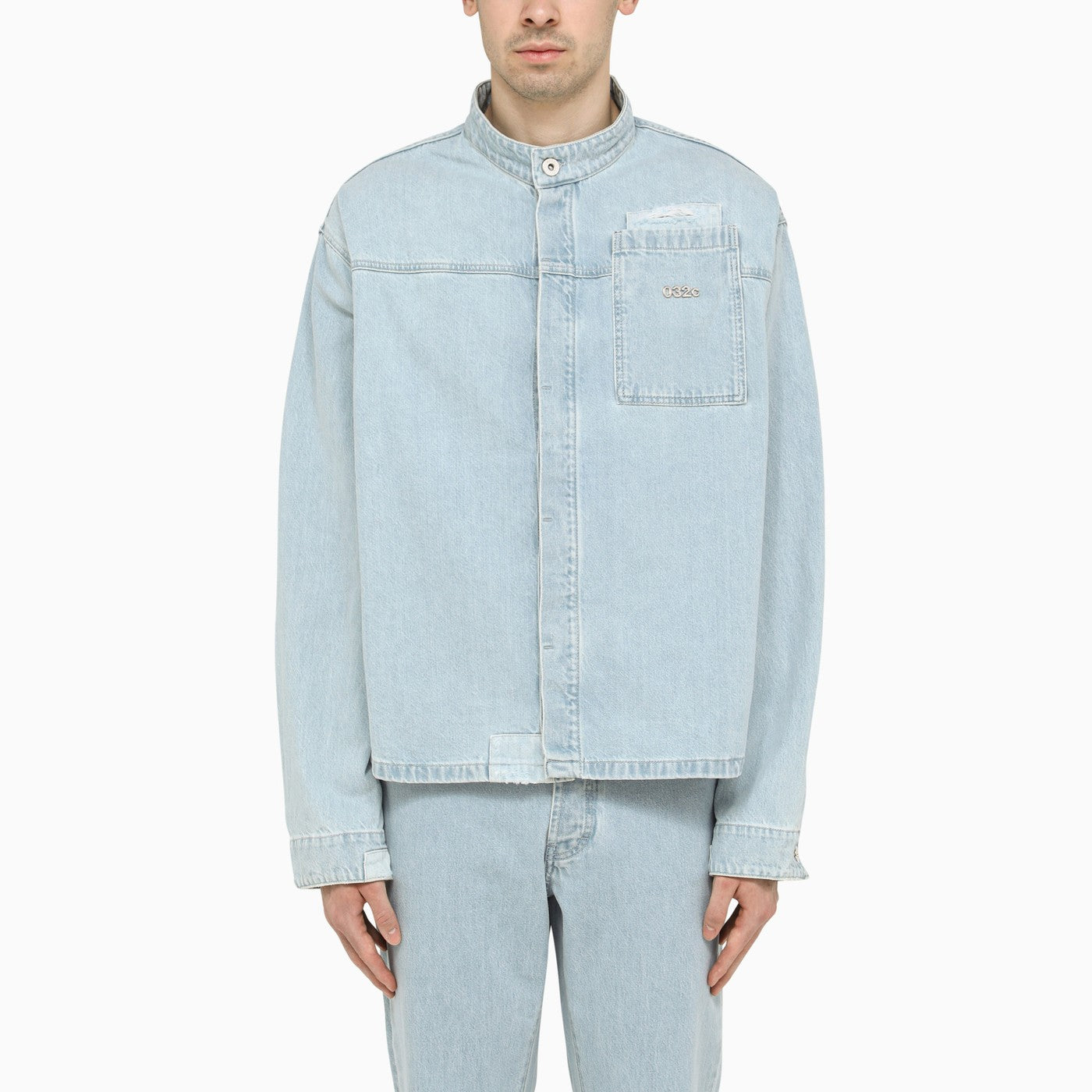 032c Blue Denim Jacket In Light Blue - 59% Off | Editorialist