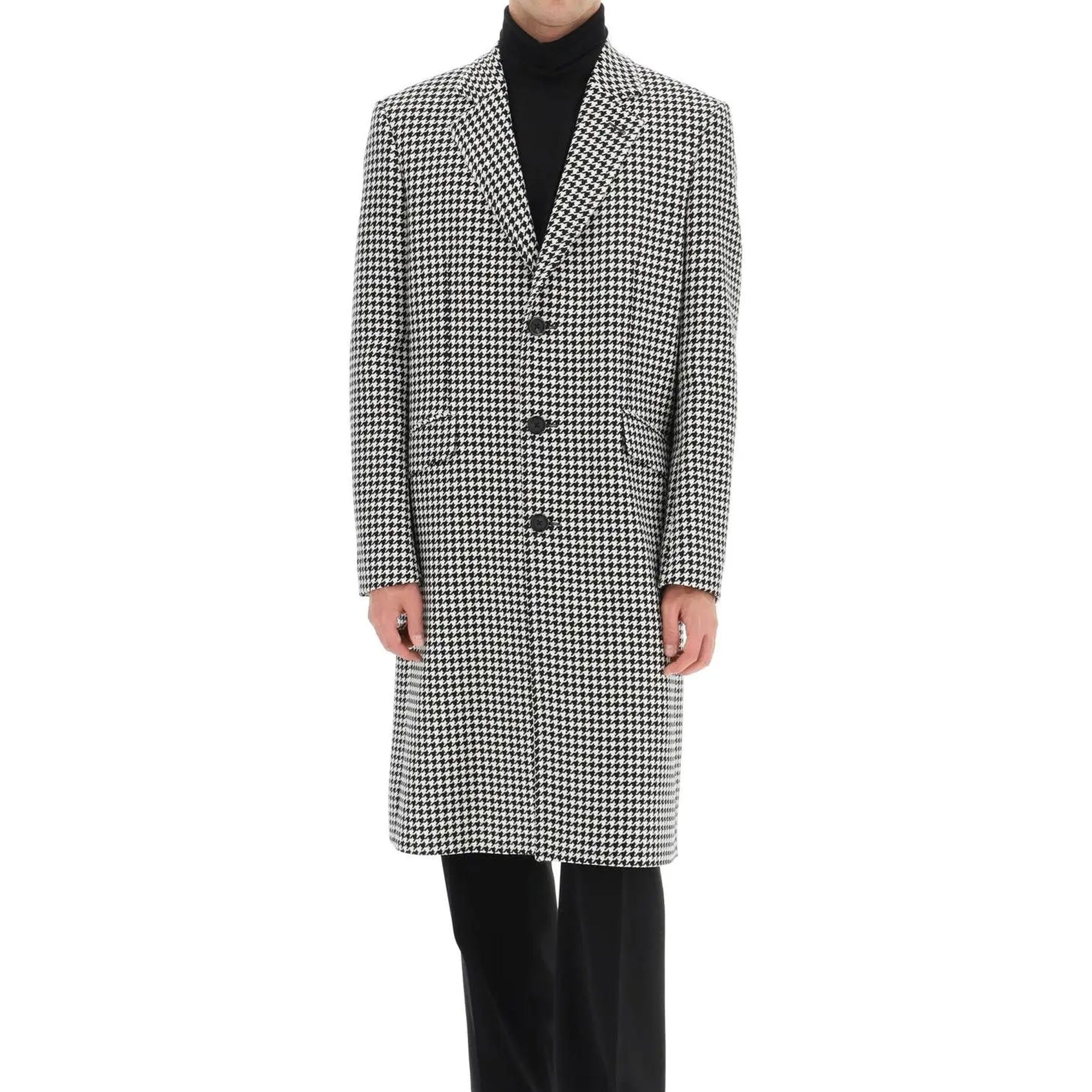 ALEXANDER MCQUEEN Alexander Mcqueen Pied De Poule Wool Coat