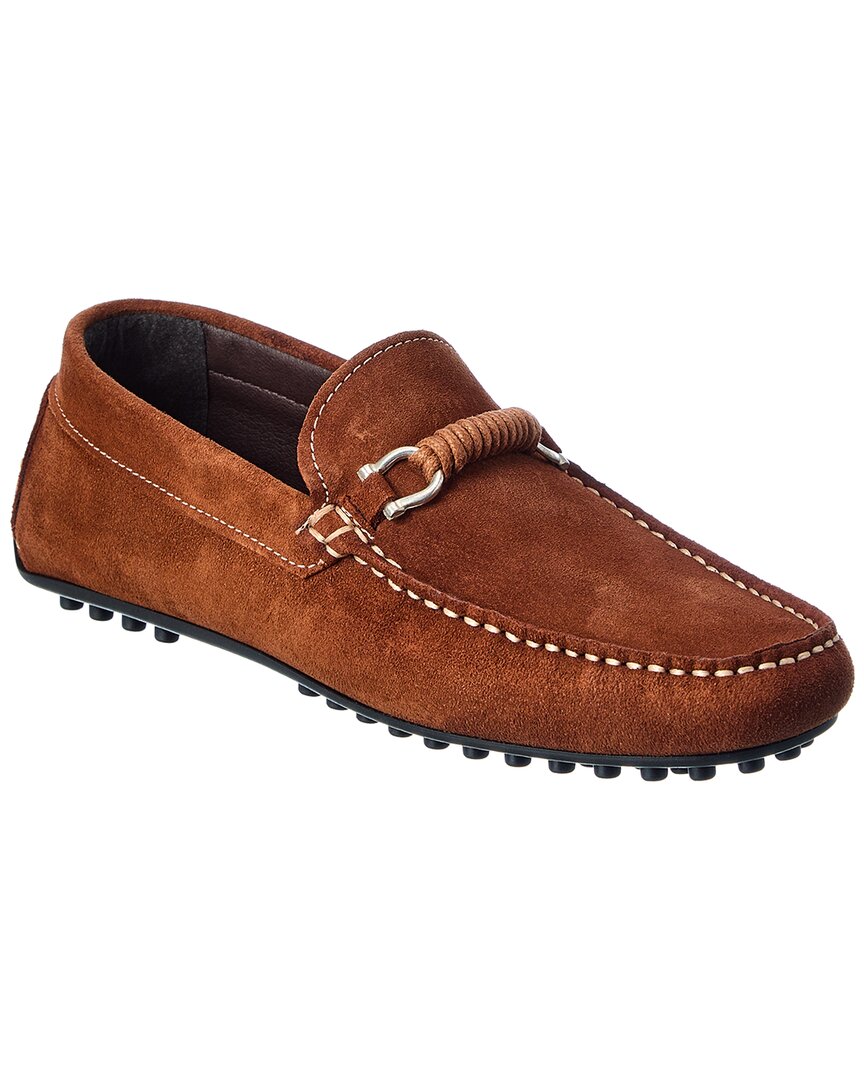 Men\'s Bruno Magli Torro Brown Suede Leather Upper Loafers BRUNO MAGLI TORRO COGNAC SUEDE DRIVER SHOES US 10M main image 3