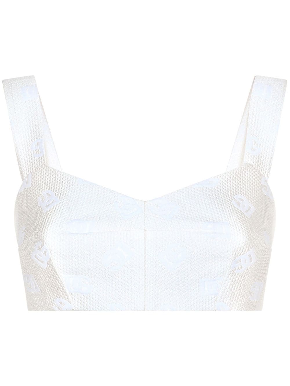 DOLCE & GABBANA Dolce & Gabbana DG Jacquard Cropped Top