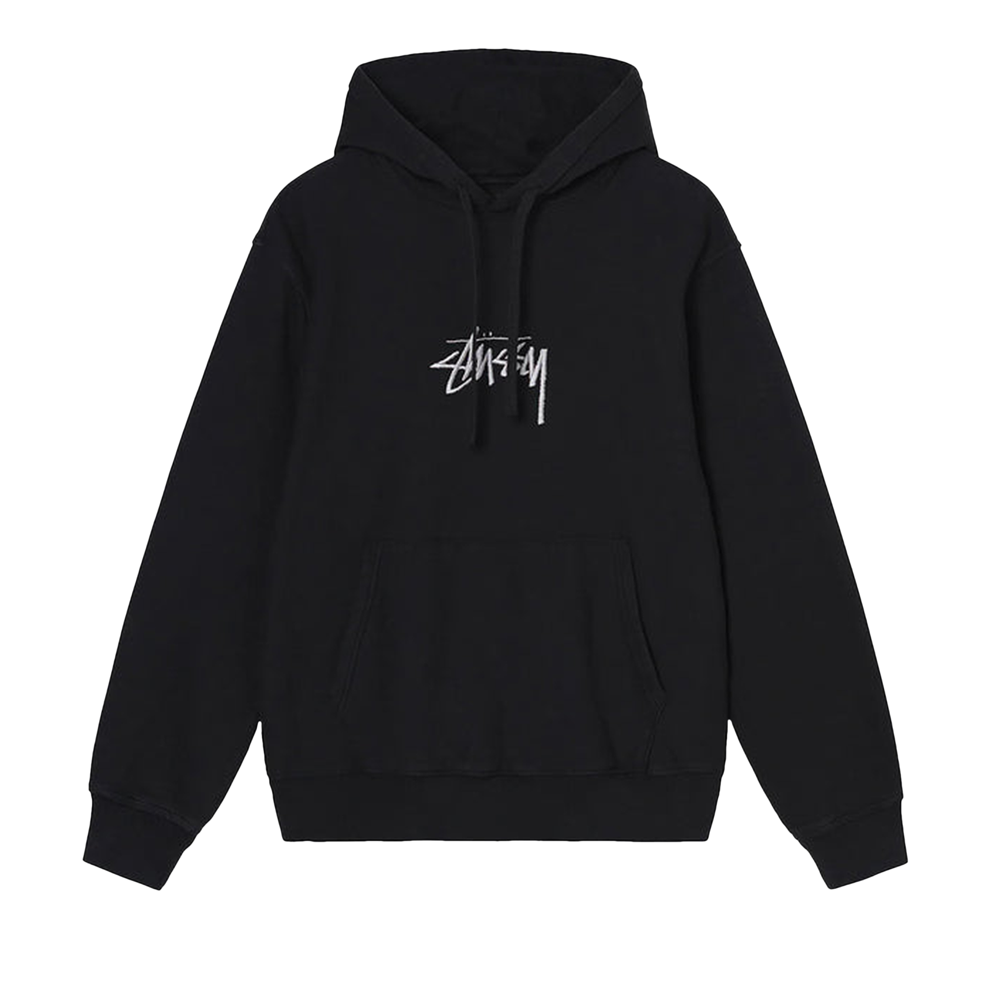 StüSsy Thermal Stock Hoodie - Black | Editorialist