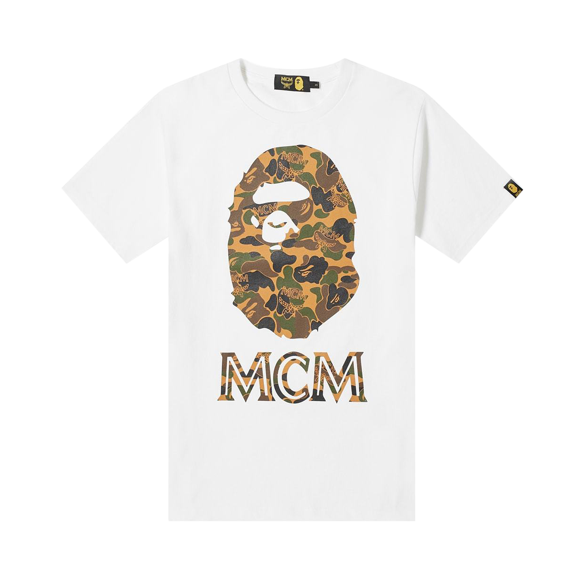 A Bathing Ape X Mcm Ape Head Tee - White | Editorialist A Bathing Ape X Mcm Ape Head Tee - White | Editorialist