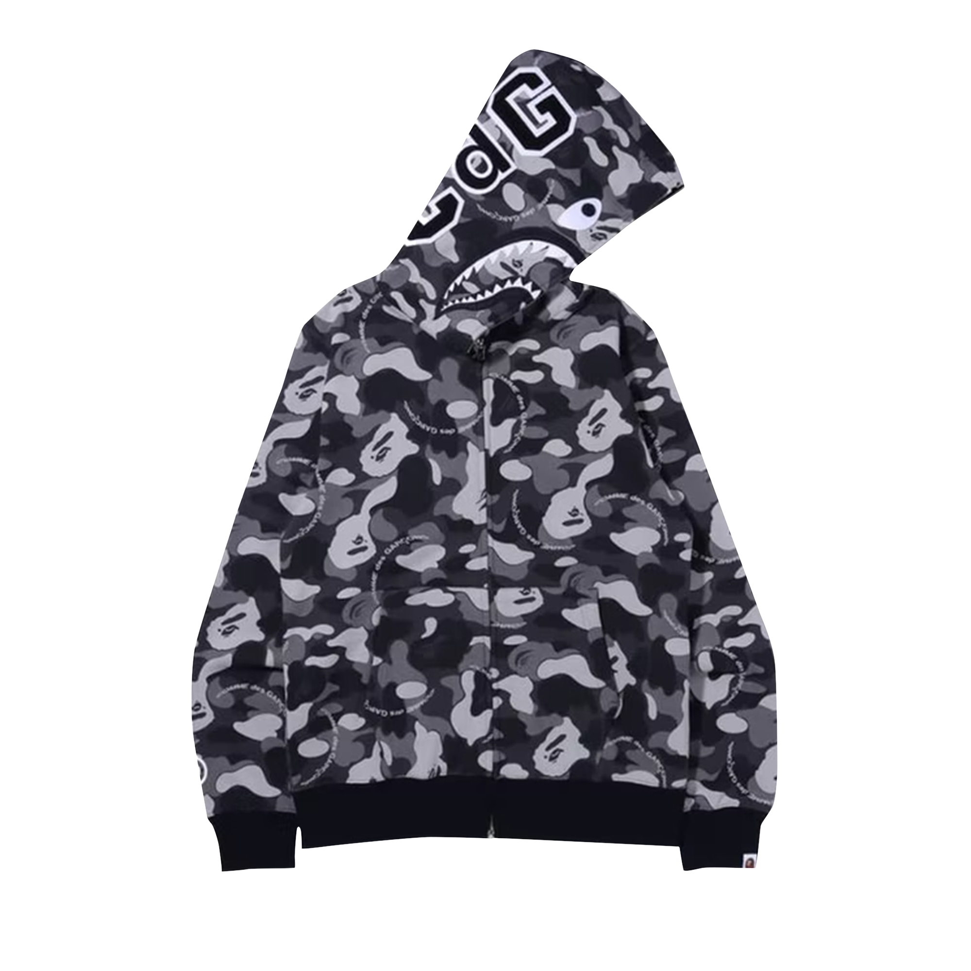 ぬ*様 LGB BLACK SHARK パーカーIF 14th A Bathing Ape X Comme Des GarçOns Osaka Shark Full Zip Hoodie