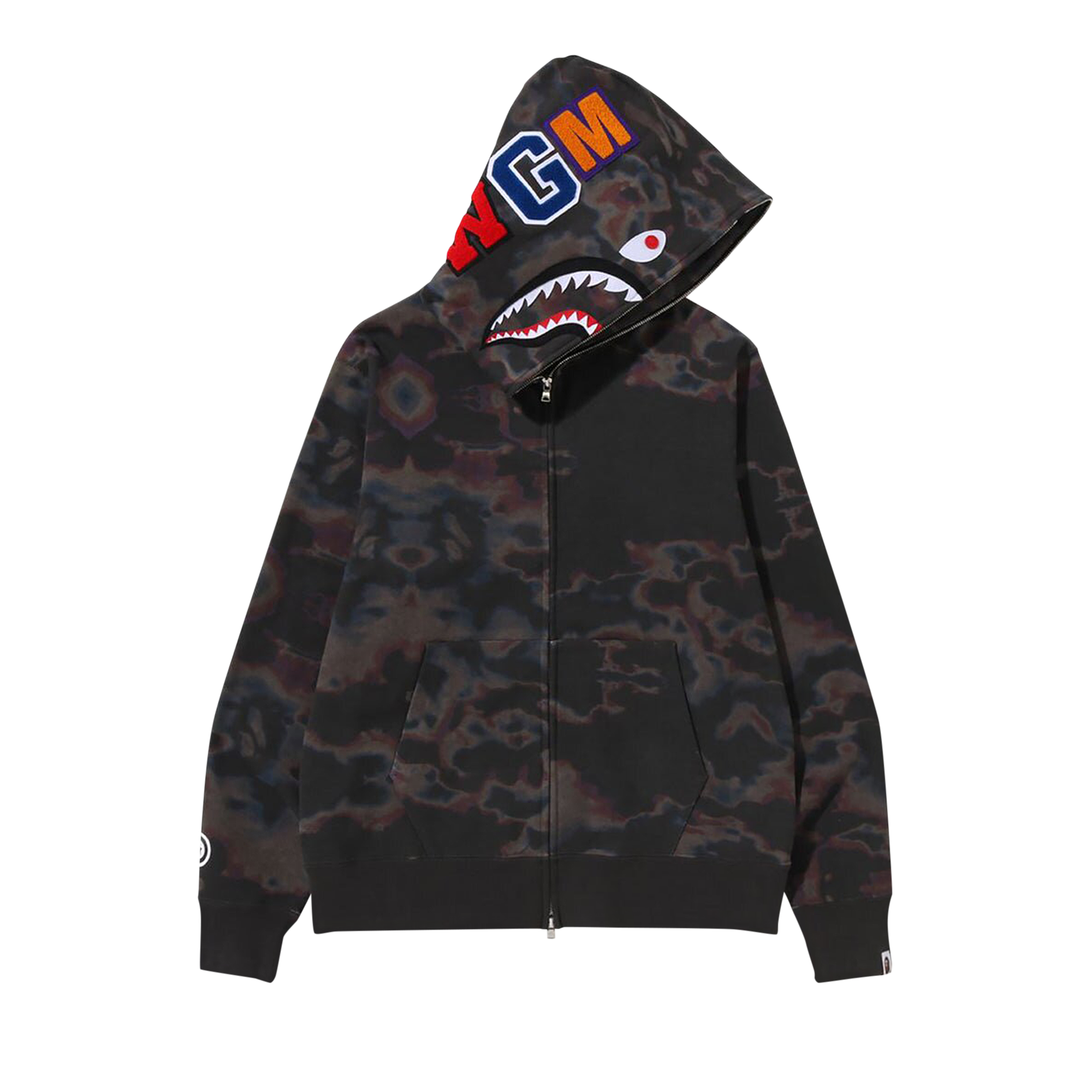 A Bathing Ape Thermography Shark Full Zip Hoodie - Black