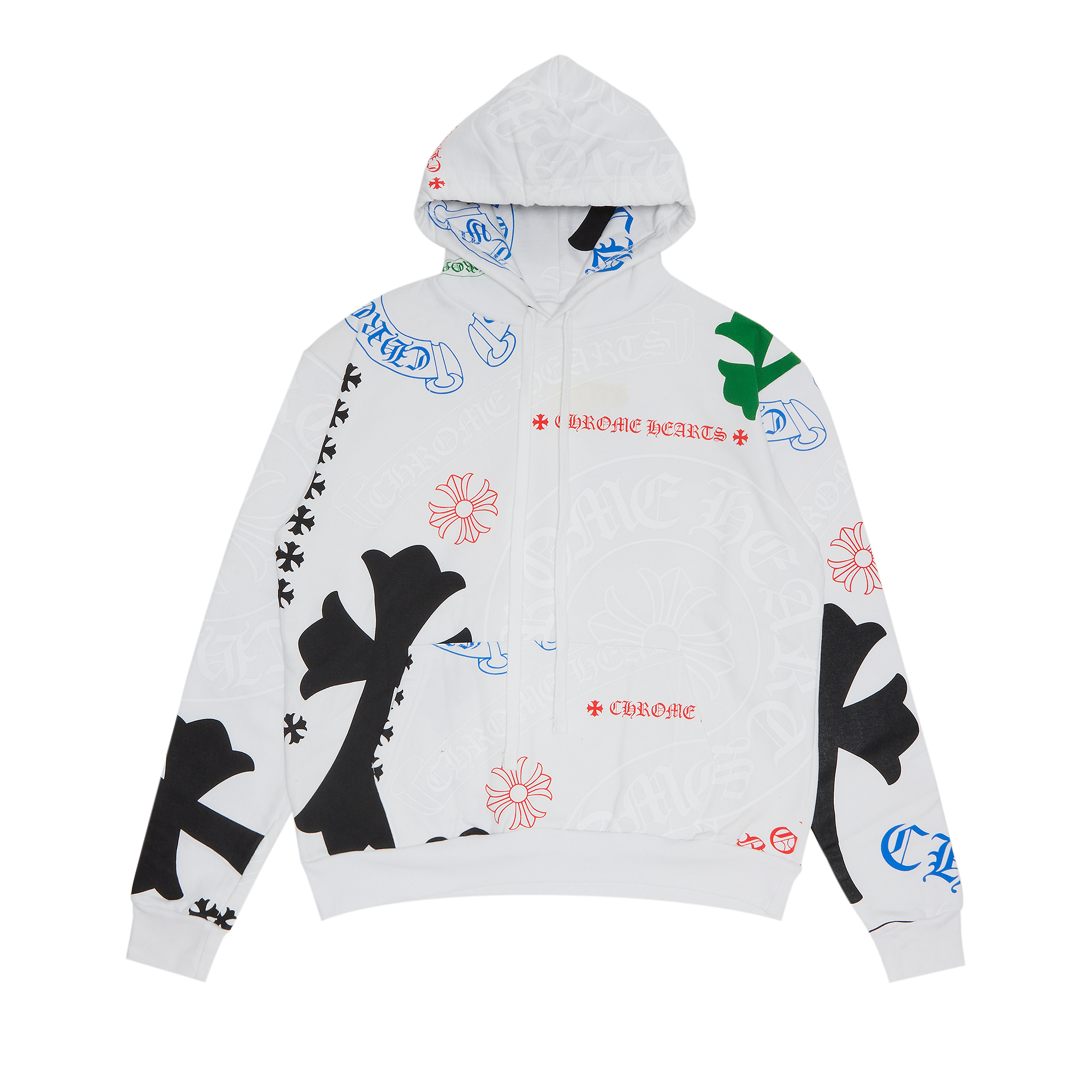 Chrome Hearts Stencil Print Hoodie - White | Editorialist