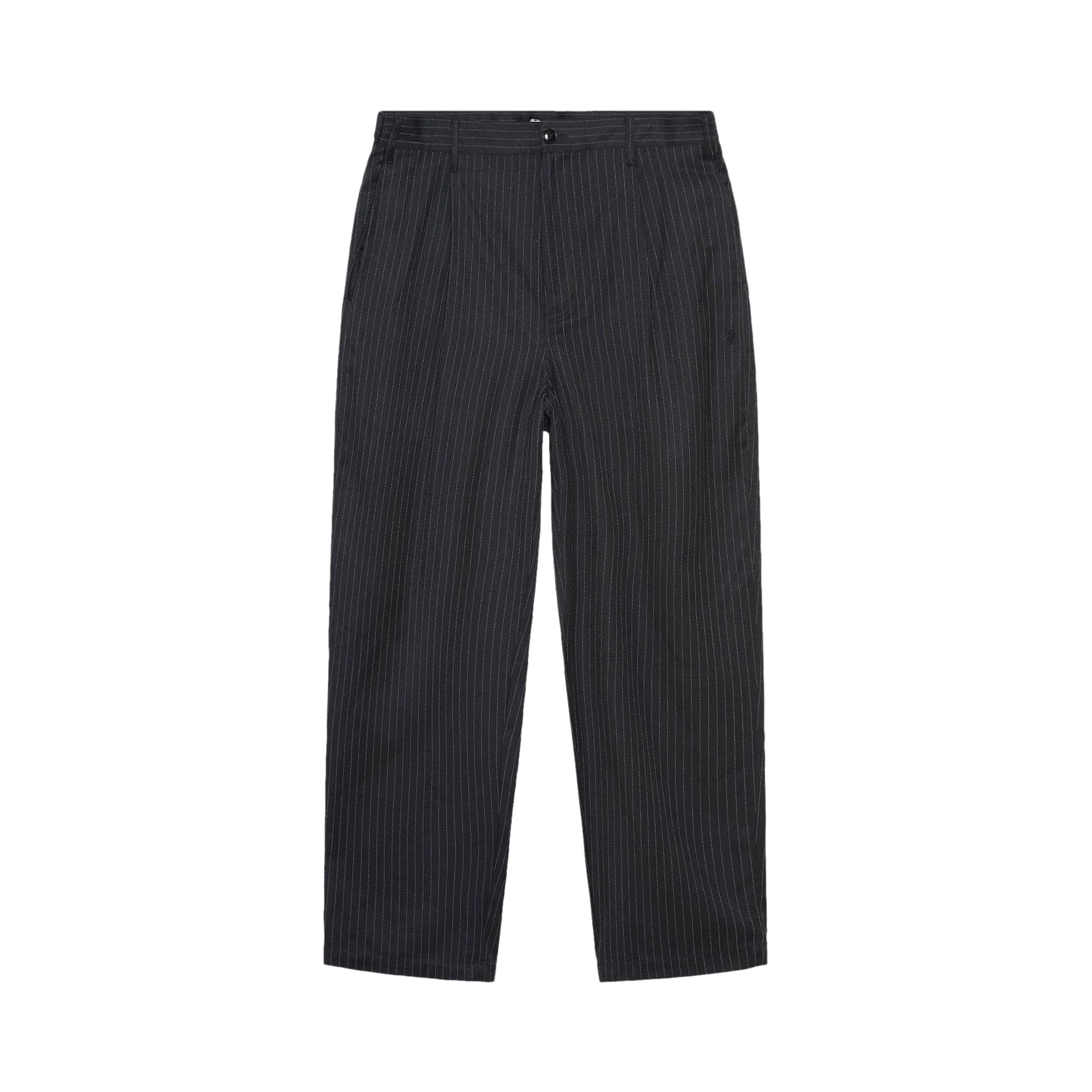 StüSsy Stripe Volume Pleated Trouser - Multicolor | Editorialist