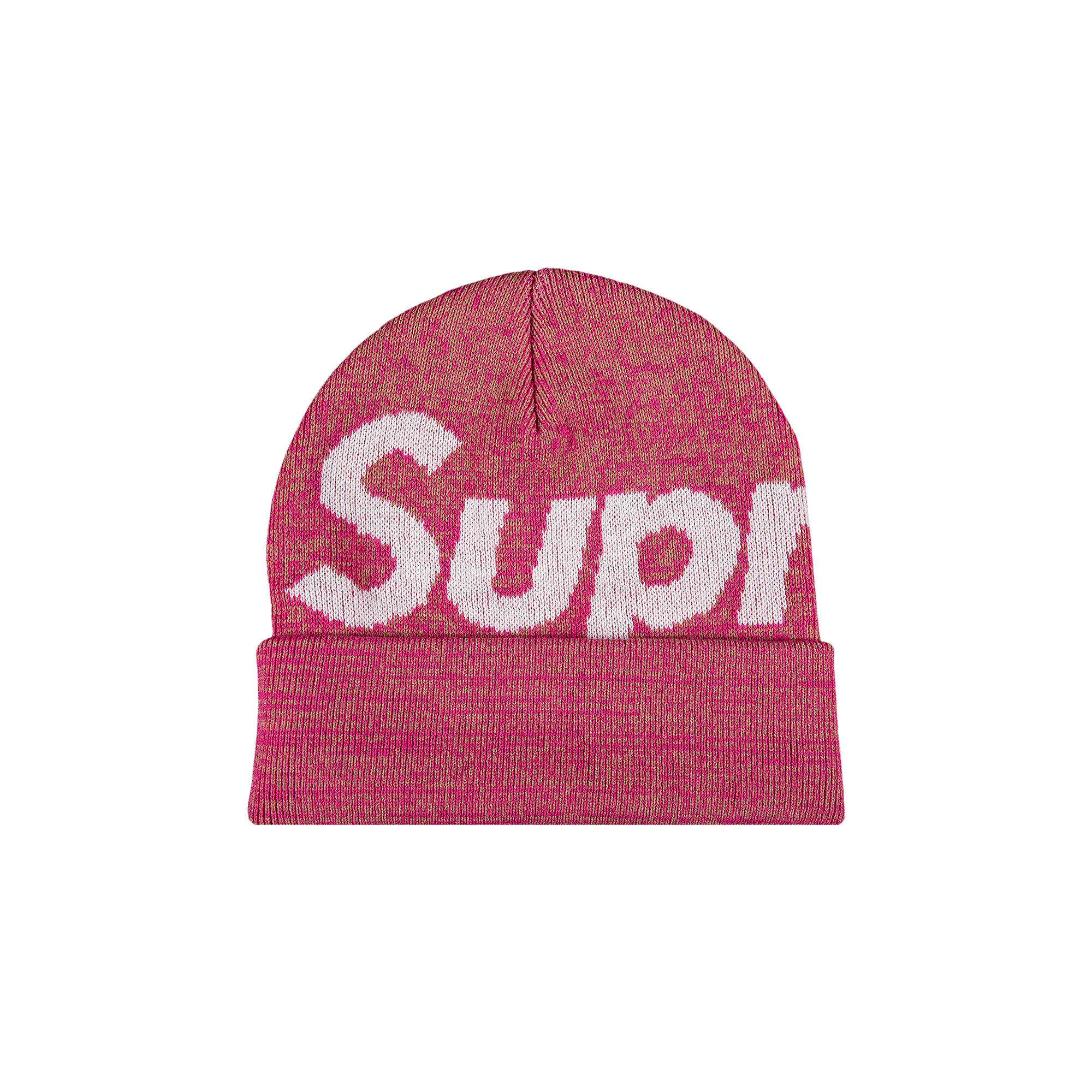Supreme Big Logo Beanie Magenta