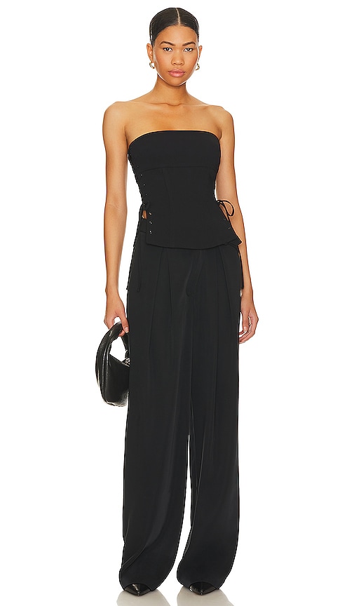 LOVERS AND FRIENDS Lovers and Friends x Rachel Denali Strapless Boned Bodice Top with Lace-Up Detail