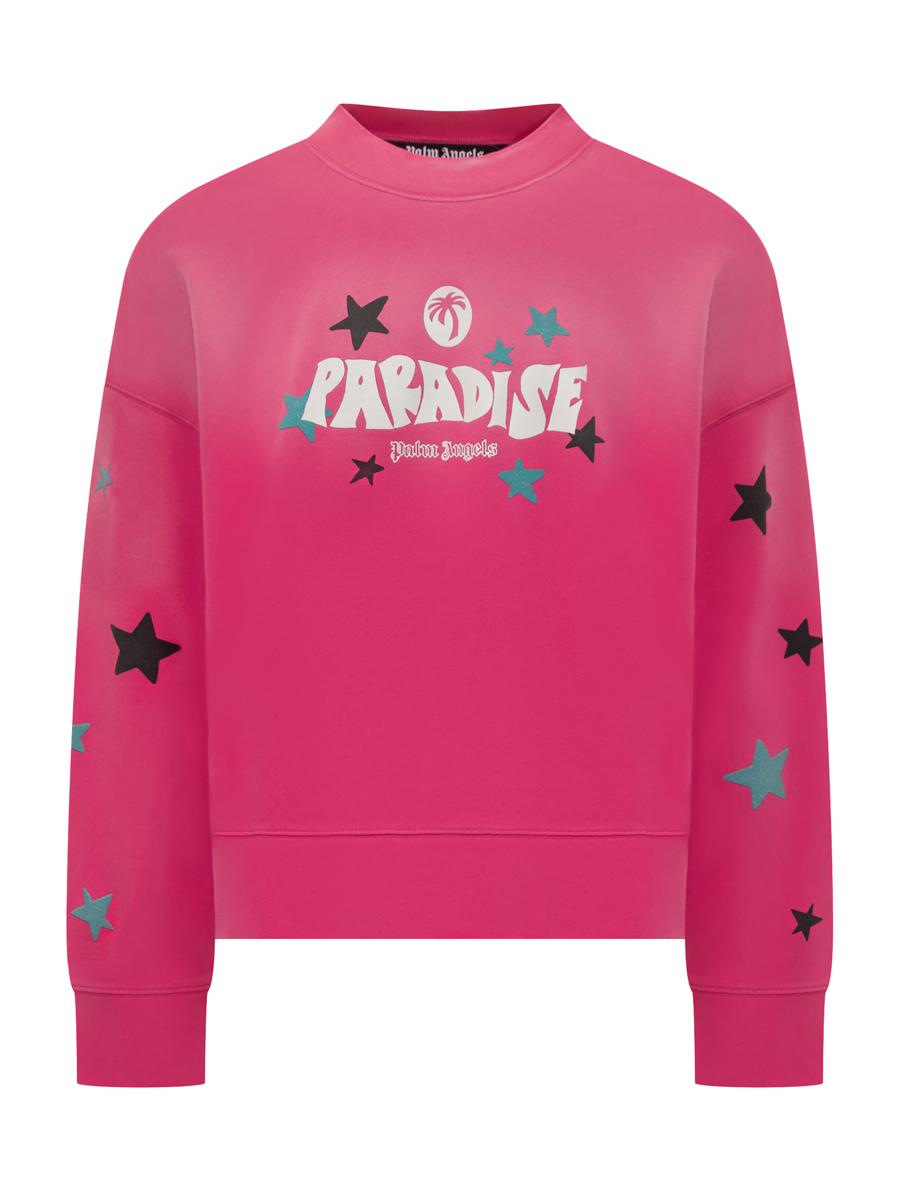 Palm Angels Paradise Sweatshirt In Pink 18% Off Editorialist