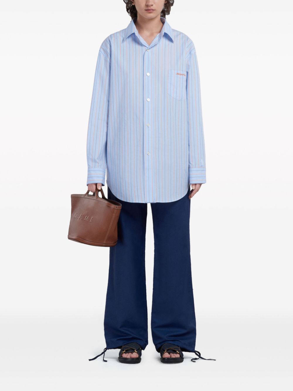 MARNI Marni Small Tropicalia Leather Tote Bag