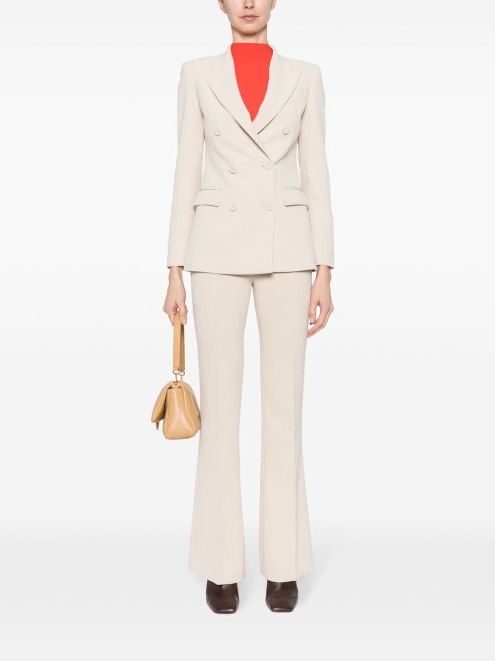 BLANCA VITA Blanca Vita Flared Crepe Trousers