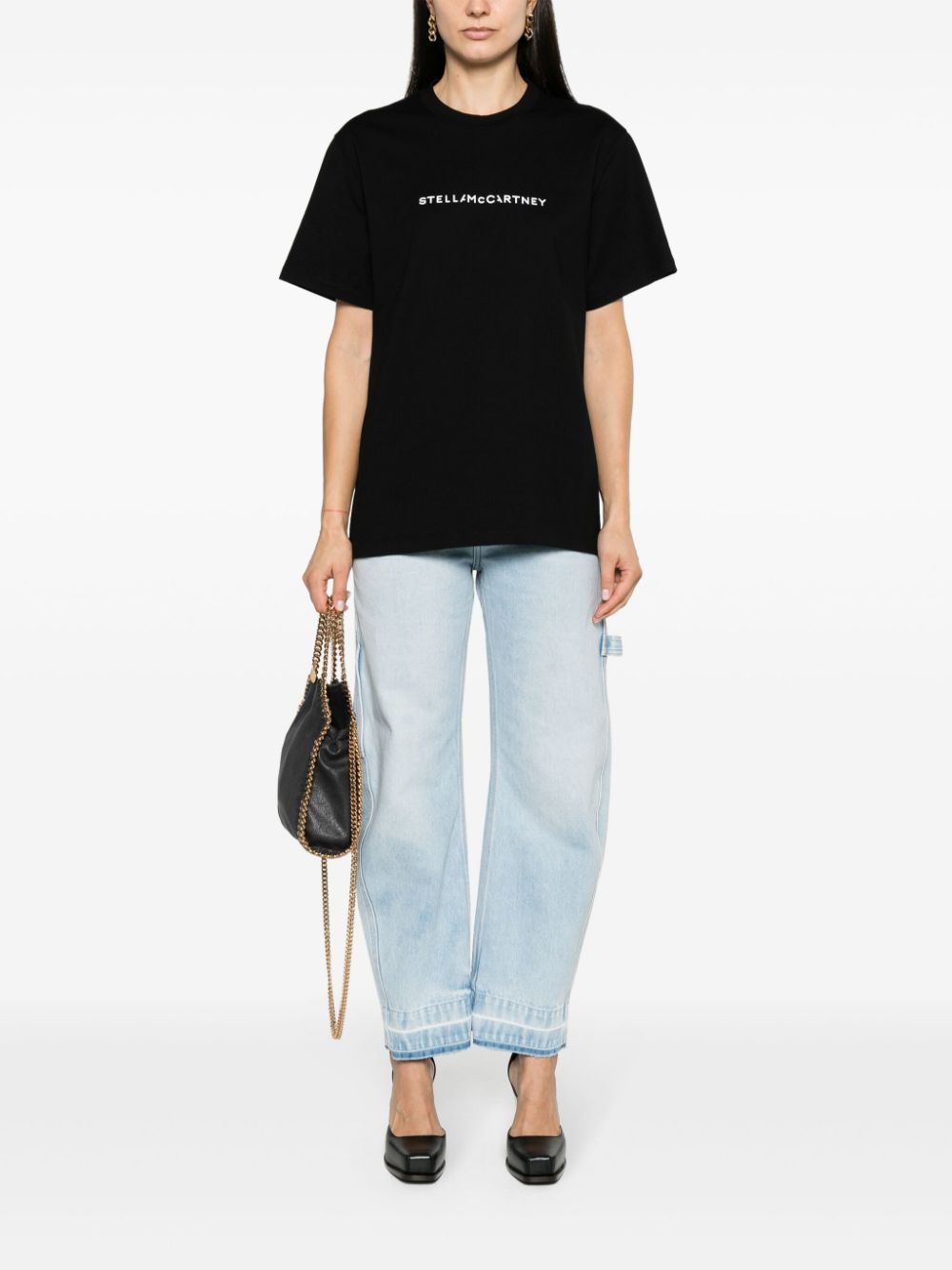 STELLA MCCARTNEY Stella McCartney Logo Oversized Cotton T-Shirt
