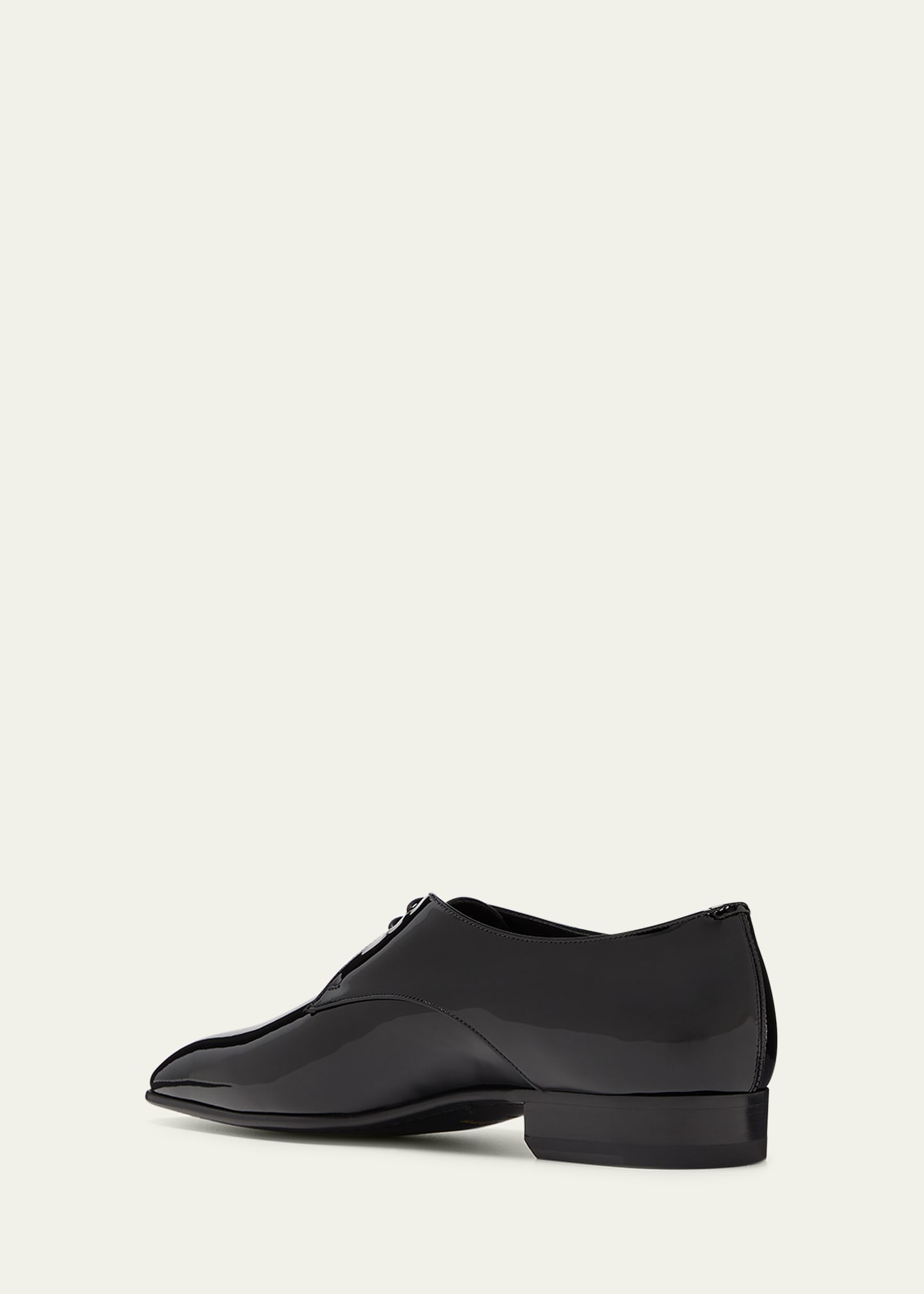 Saint Laurent Gabriel Patent Derby Shoes In Black | Editorialist