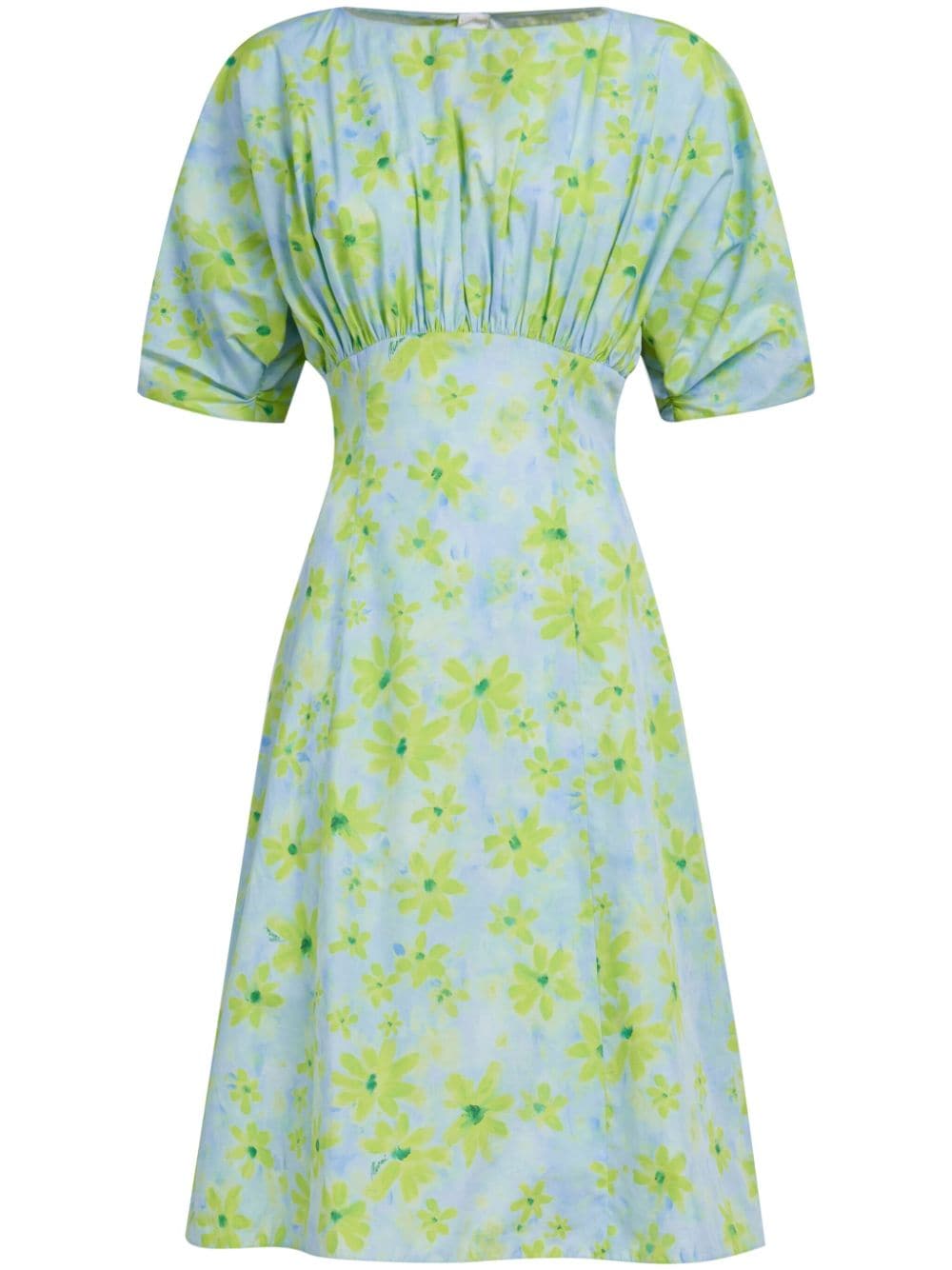marni green floral dress Marni Print Trapeze Dress |
