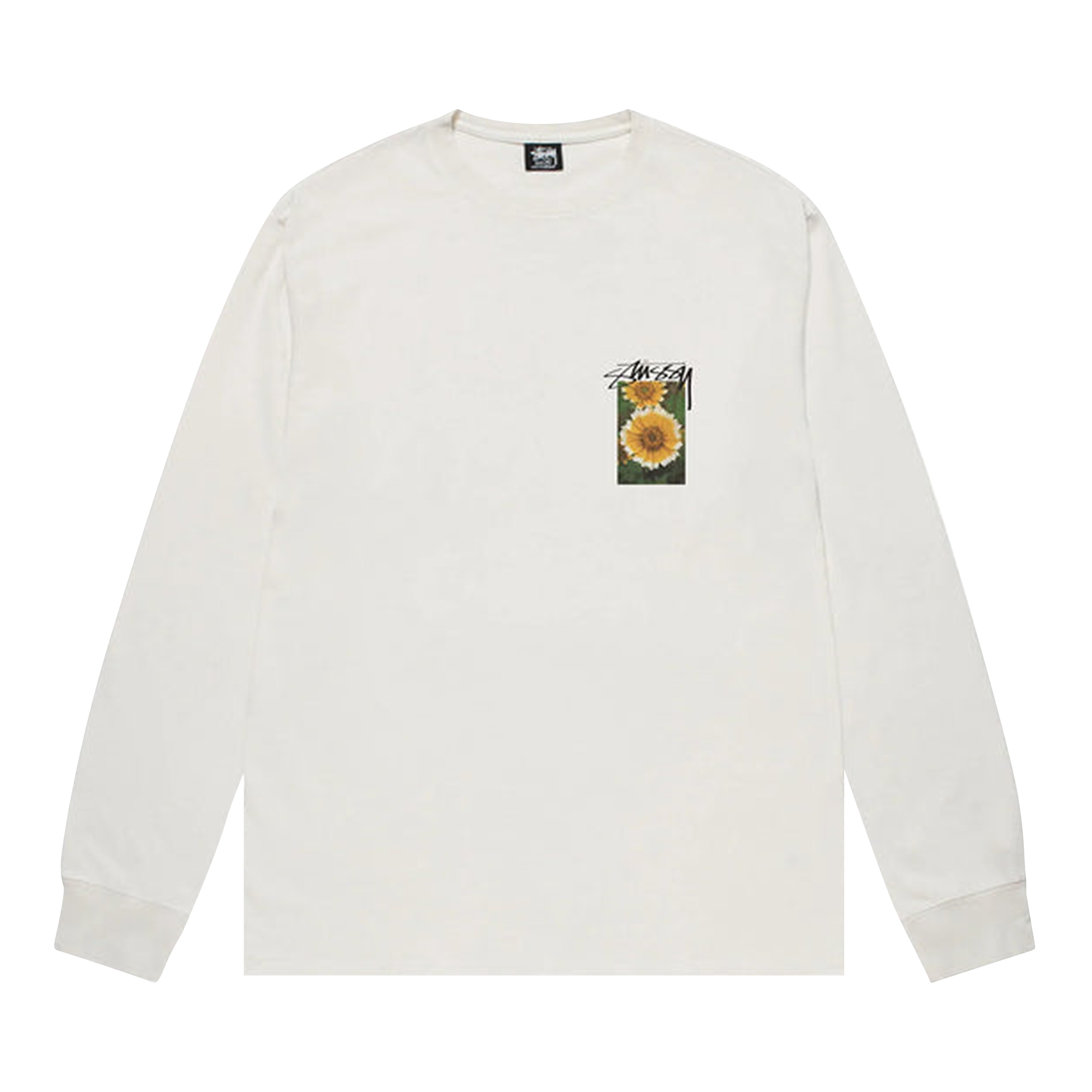 StüSsy Flower Grid Pigment Dyed Long-Sleeve Tee