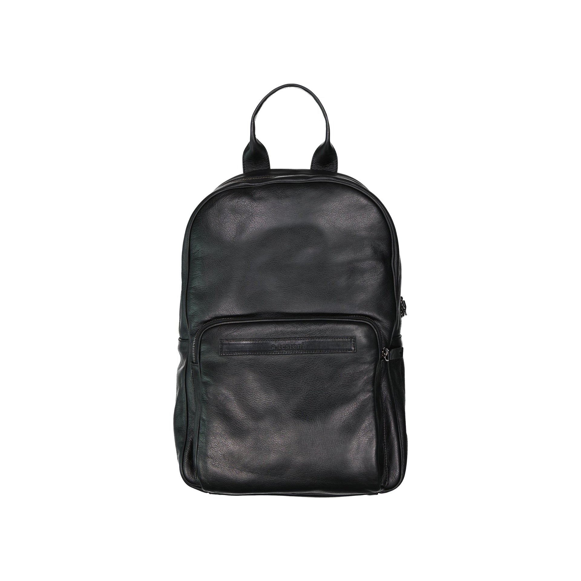 A.Testoni Leather Backpack - Black | Editorialist