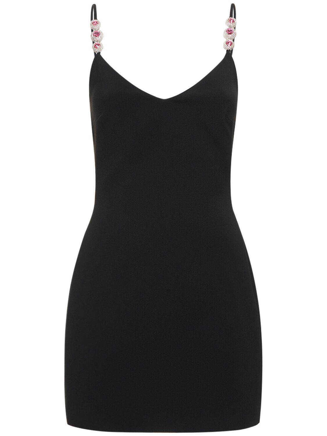 green emerald velvet dress CRYSTAL EMBROIDERED CROSS STRAP MINI DRESS  David Koma