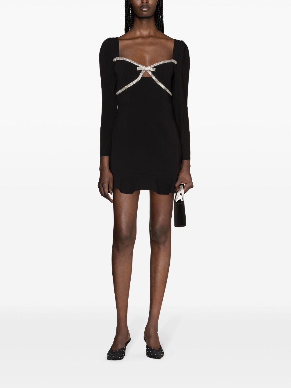 SELF-PORTRAIT Self-Portrait Bow-Detail Mini Dress