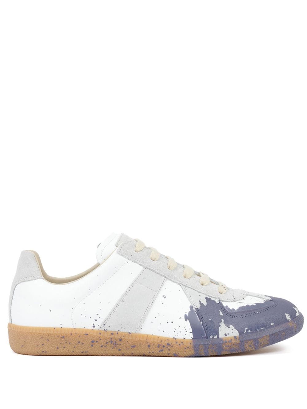 Maison Margiela Replica Paint Sneakers - White | Editorialist