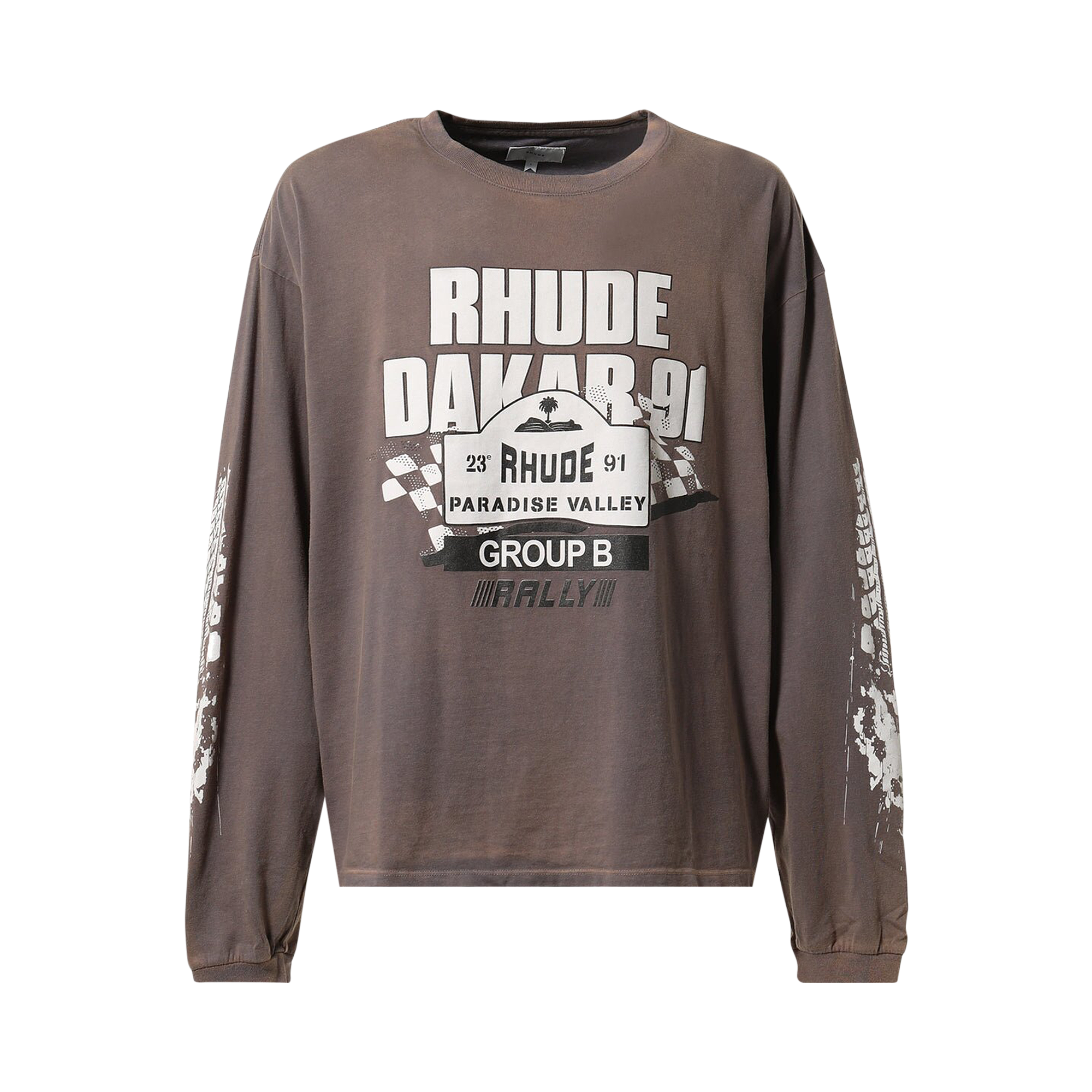 Rhude Dakar 91 Long-Sleeve Tee - Grey | Editorialist