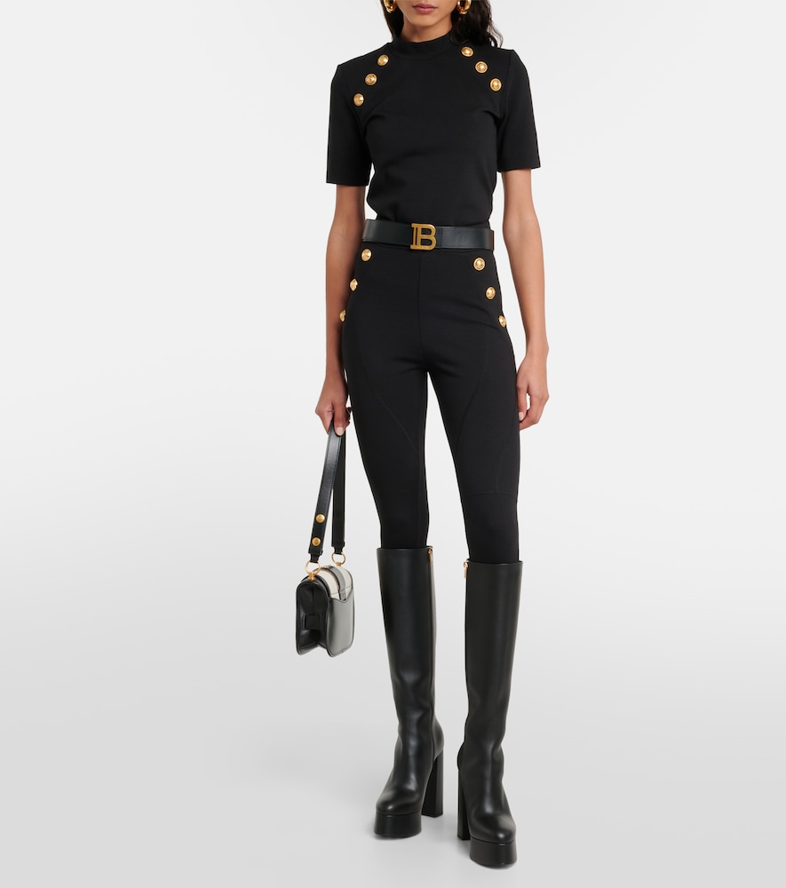 BALMAIN Embellished Jersey T-Shirt