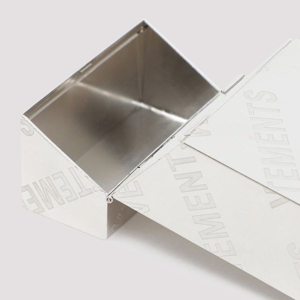 Vetements Metal Monogram Cigarette Case Bag In Grey - 33% Off