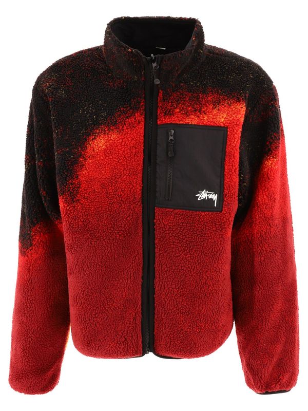 StüSsy StüSsy Reversible Sherpa Jacket In Black - 35% Off 