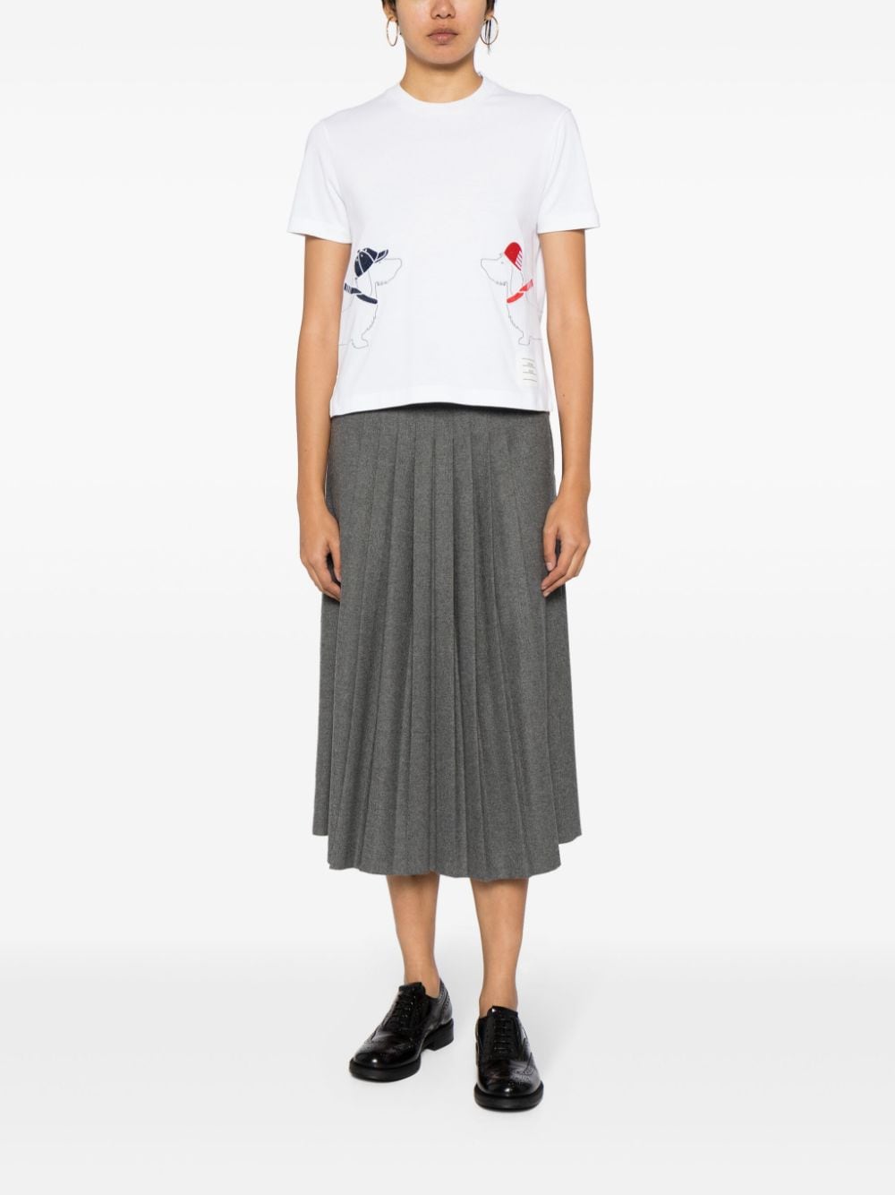 THOM BROWNE Thom Browne Dog-Embroidered T-Shirt