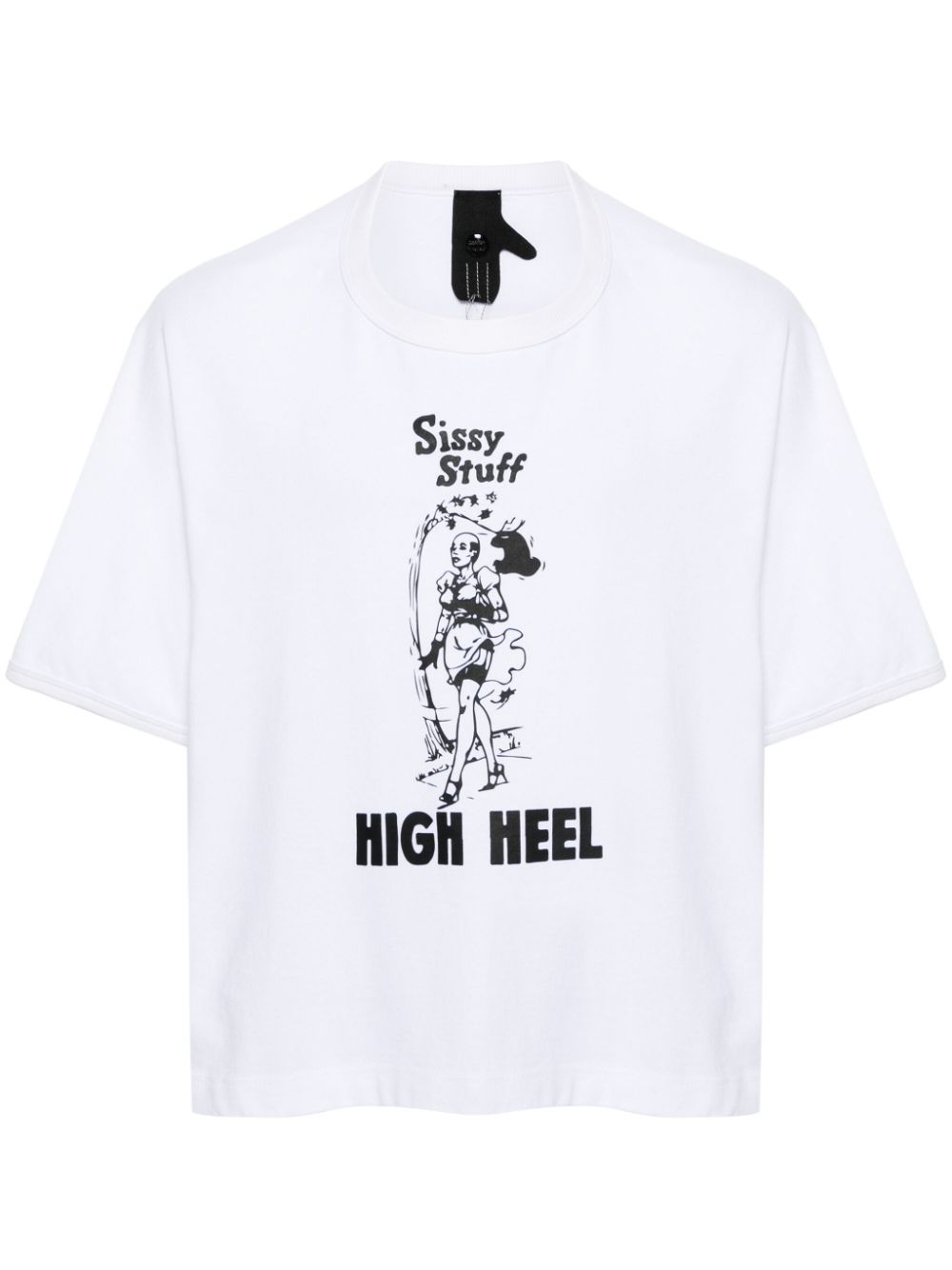 Bernhard Willhelm ハサミ柄ノースリーブシャツ ホワイト Bernhard Willhelm Illustration-Print T-Shirt In White - 52% Off